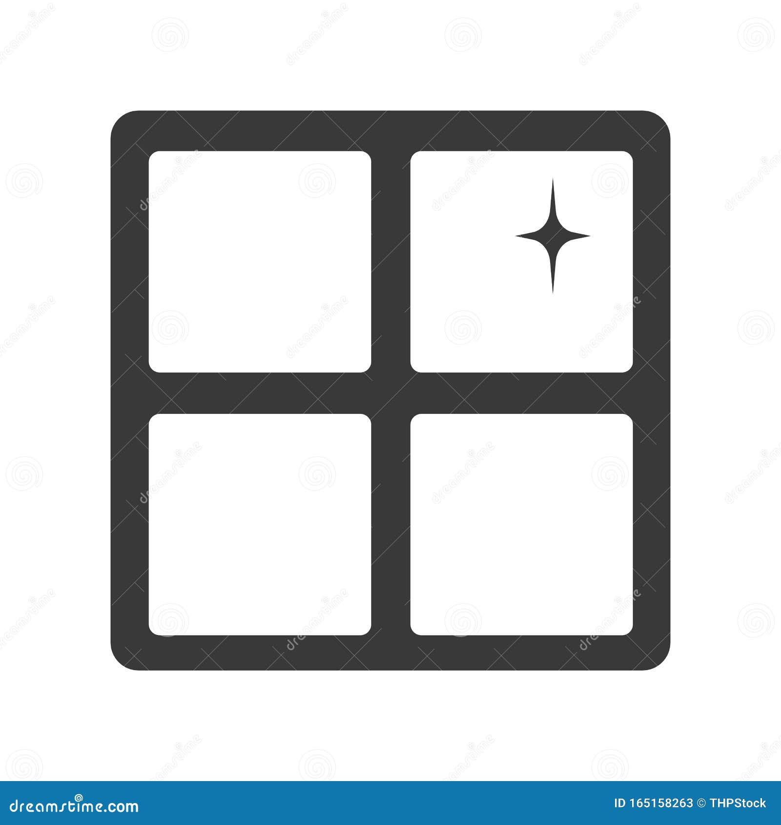 Window Icon Set Symbol In Outline Flat Style. Windows Outline ...