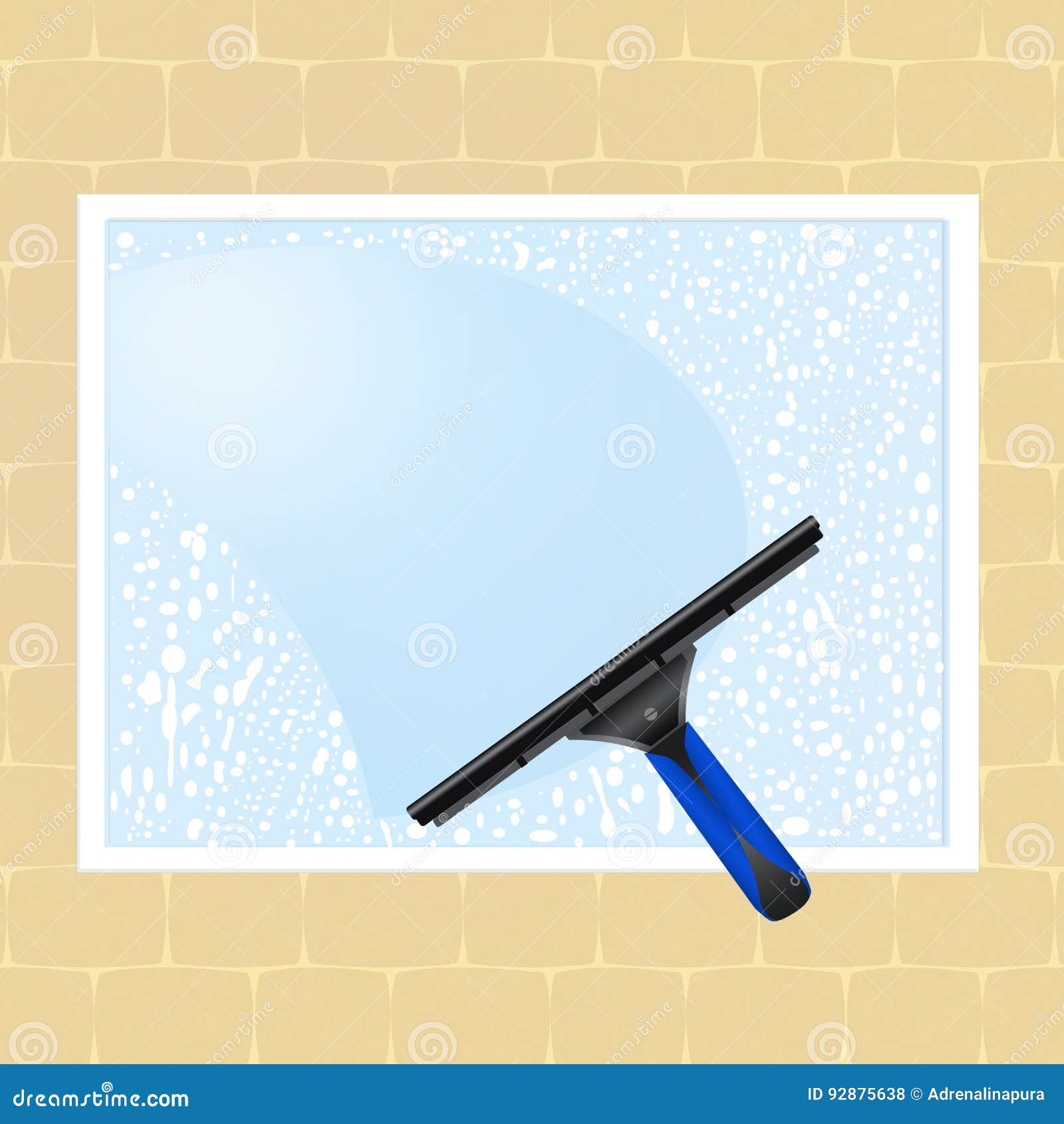 Clean the windows stock illustration. Illustration of cleaner - 92875638