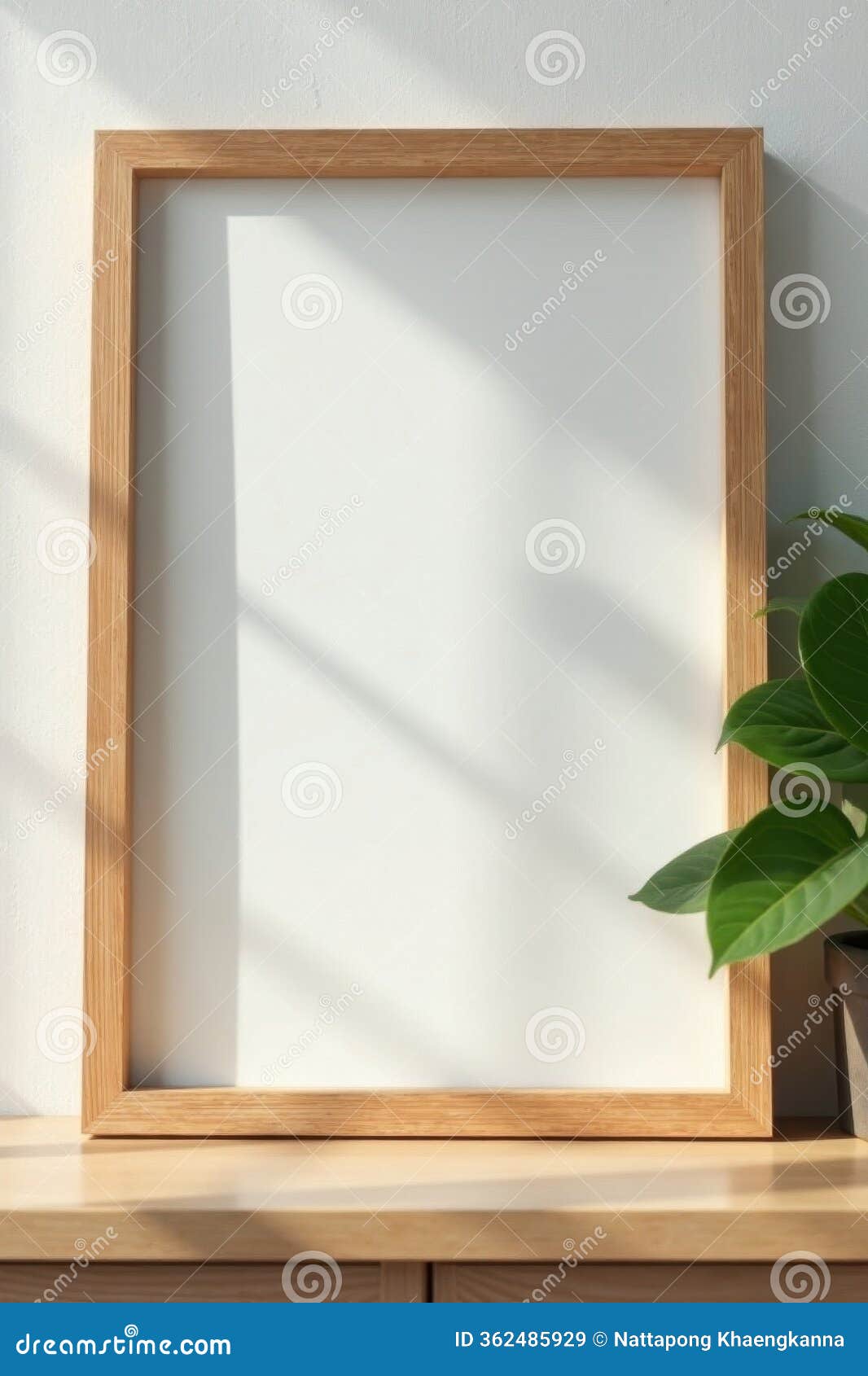 Clean Wooden Rectangular Frame, Minimalist Style , Blank, Clean Stock ...