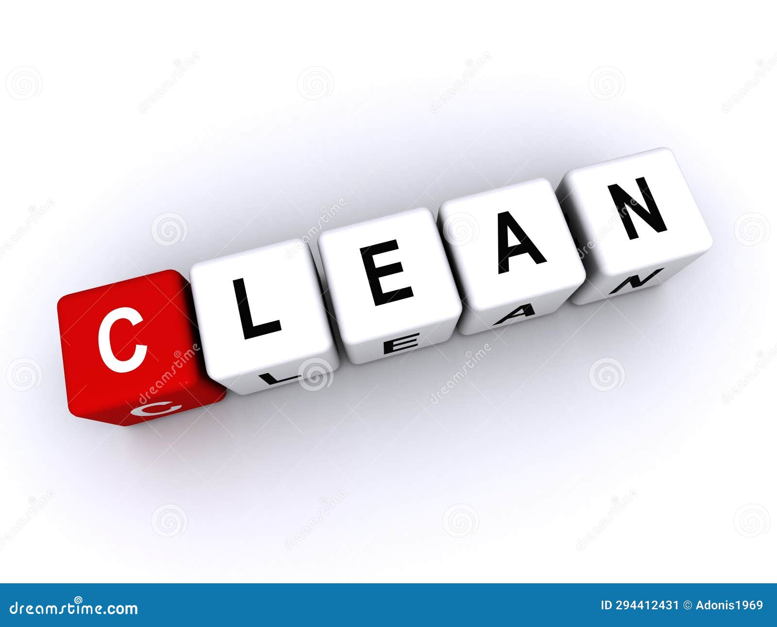 Clean word block on white stock illustration. Illustration of orderly ...