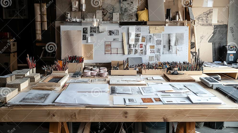 A Clean Workspace Showcasing Plans for an Online Crafting Platform ...