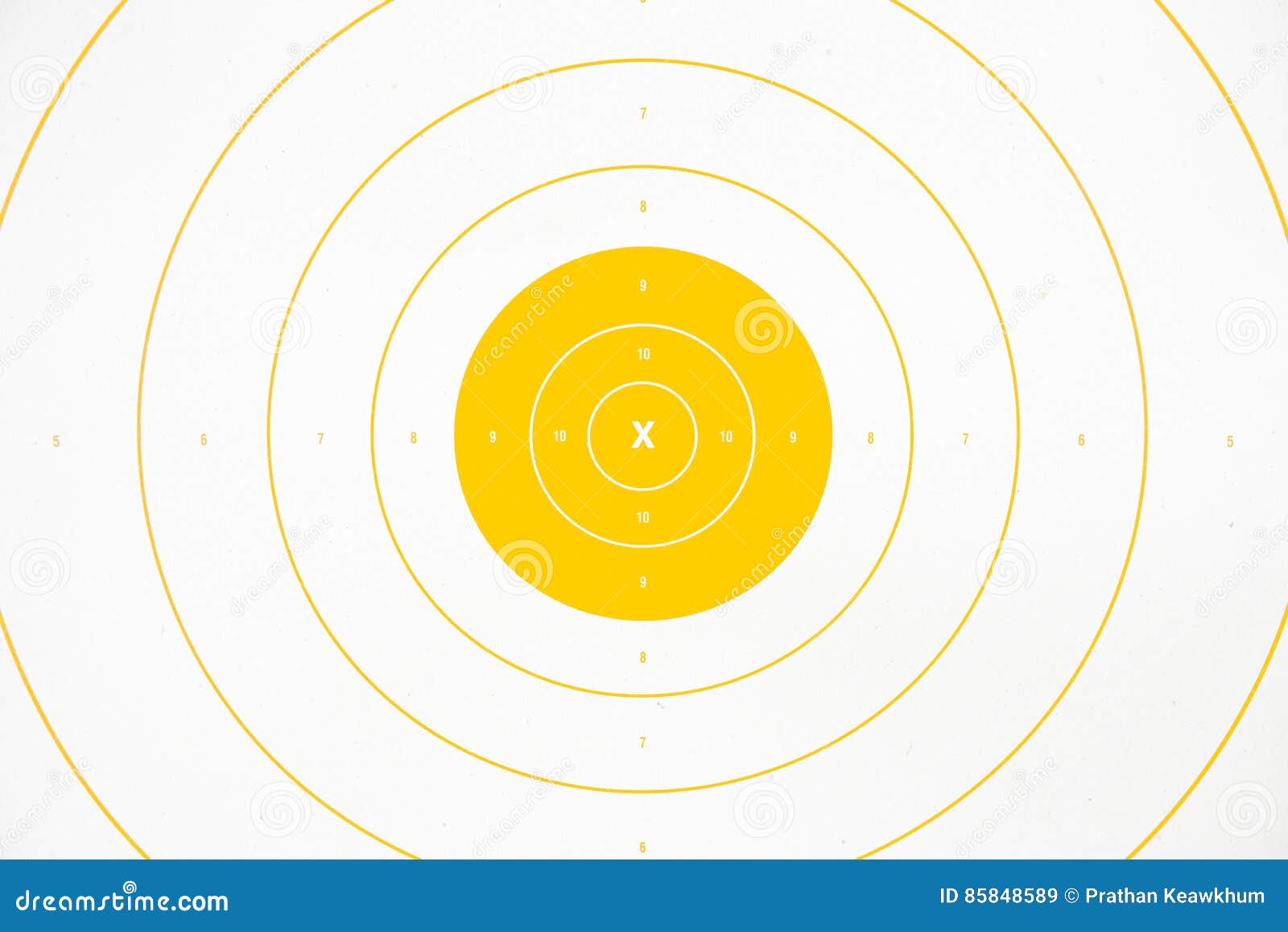 Clean Yellow Paper Bullseye Target Stock Image - Image of protection ...