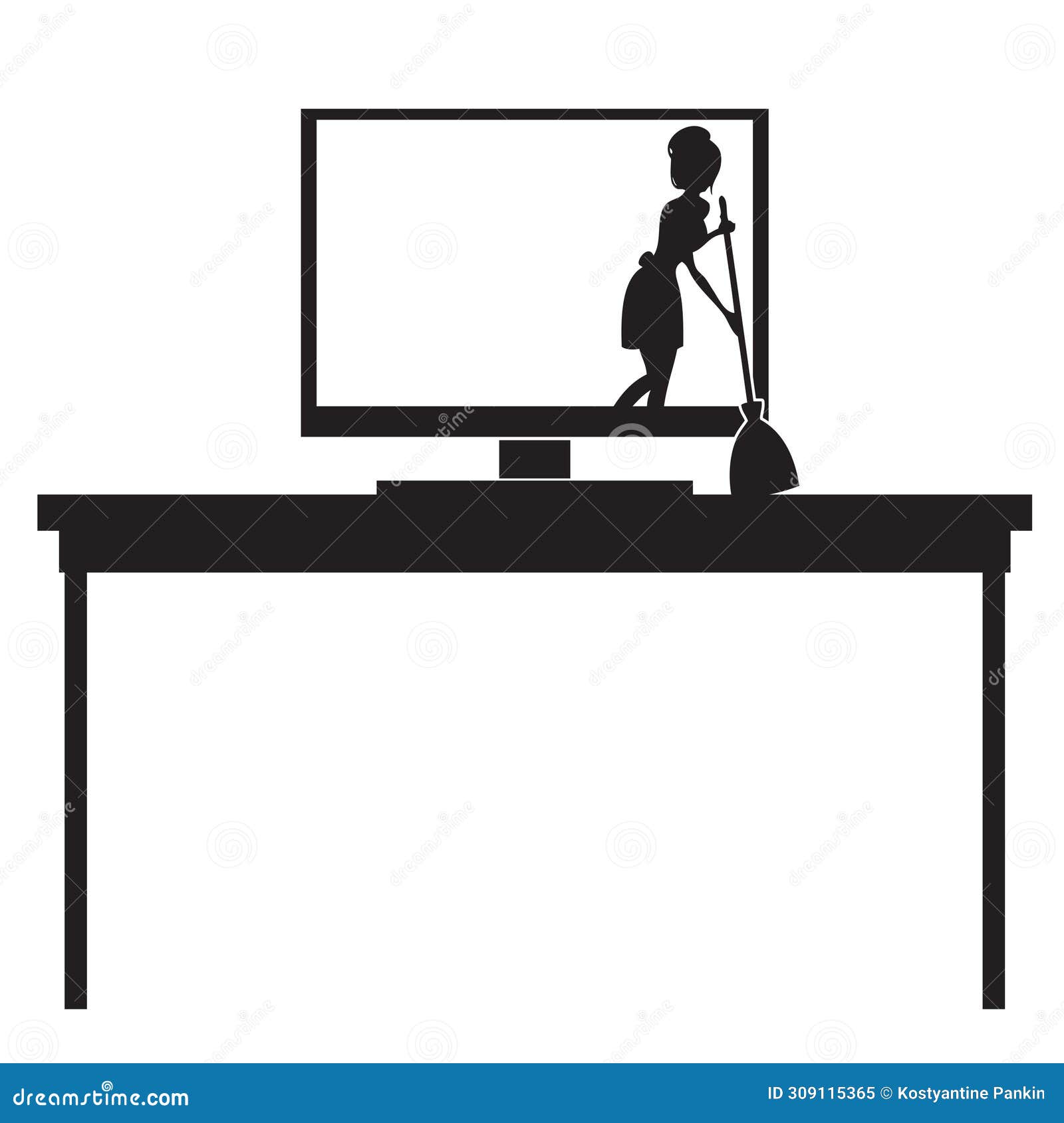 Clean Your Desk stock vector. Illustration of cleaning - 309115365