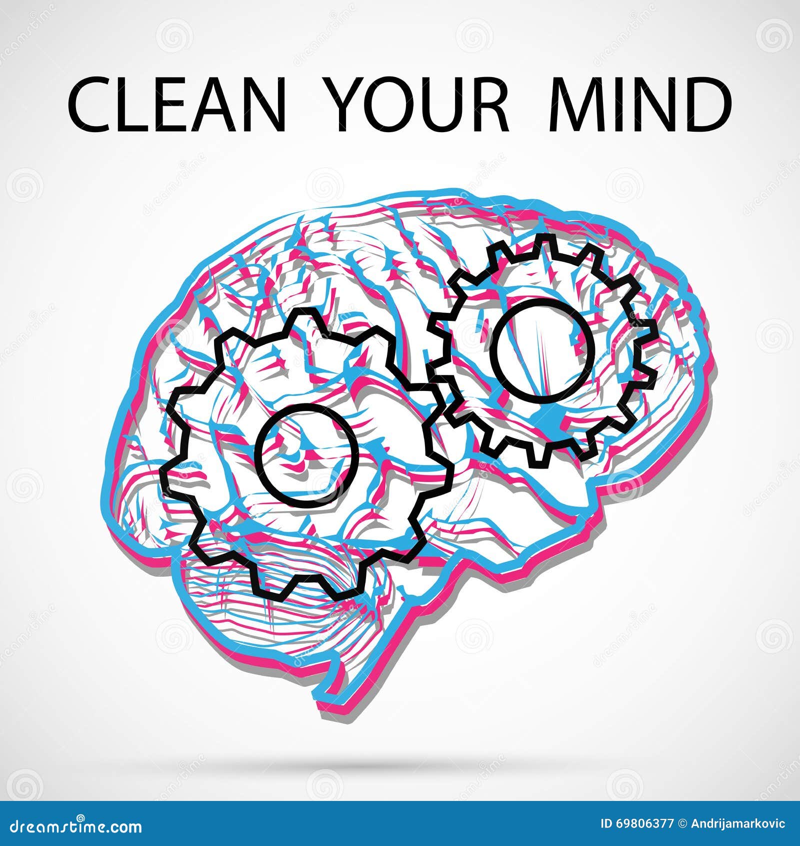 Clean your mind stock vector. Illustration of texture - 69806377