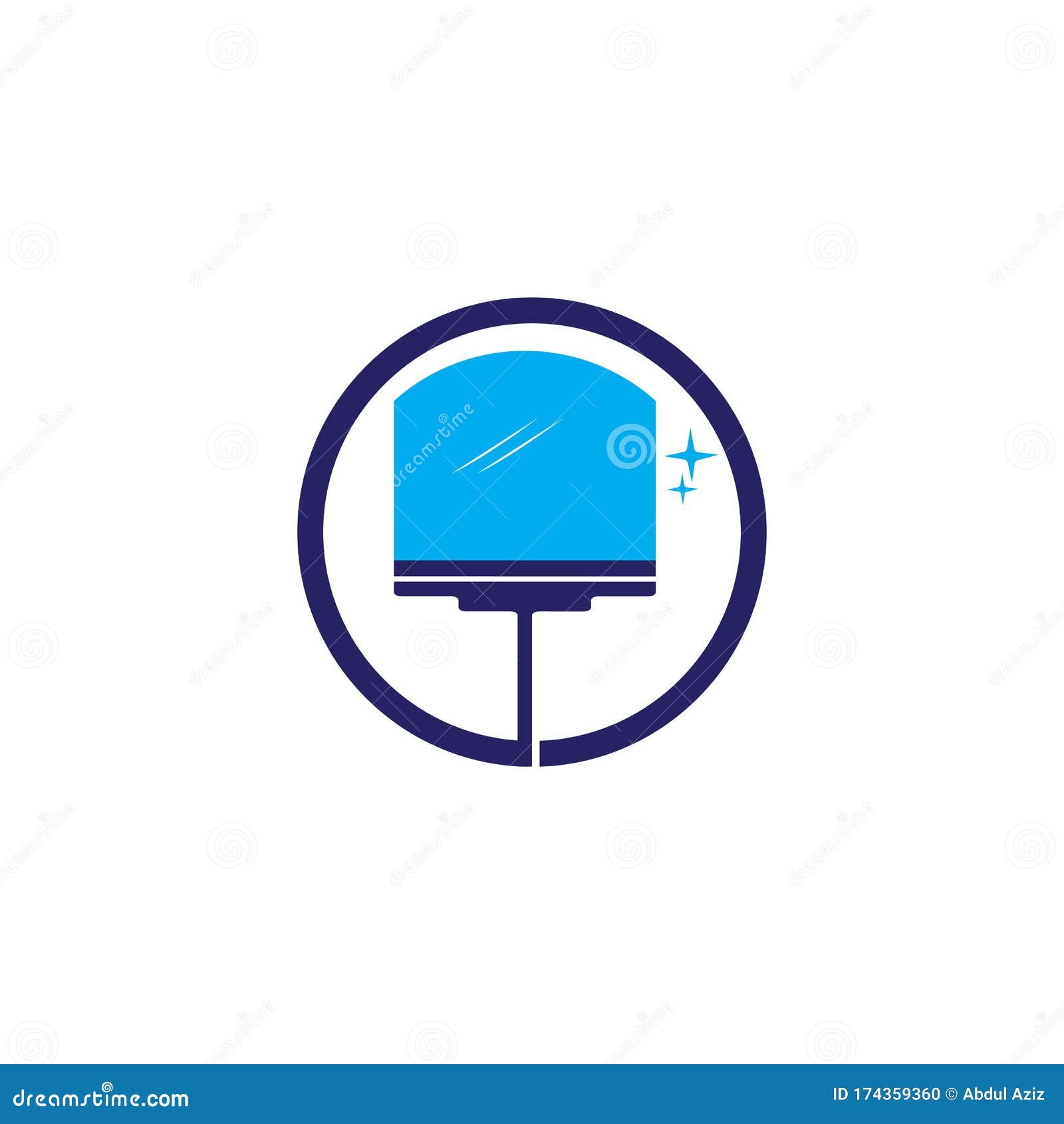 Cleaner logo vector stock vector. Illustration of work - 174359360