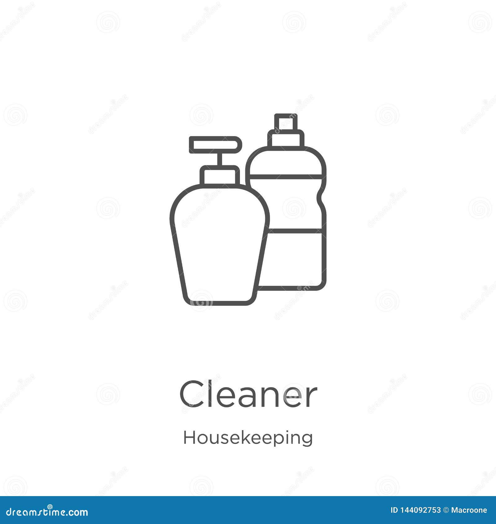 Cleaner Icon Vector from Housekeeping Collection. Thin Line Cleaner ...