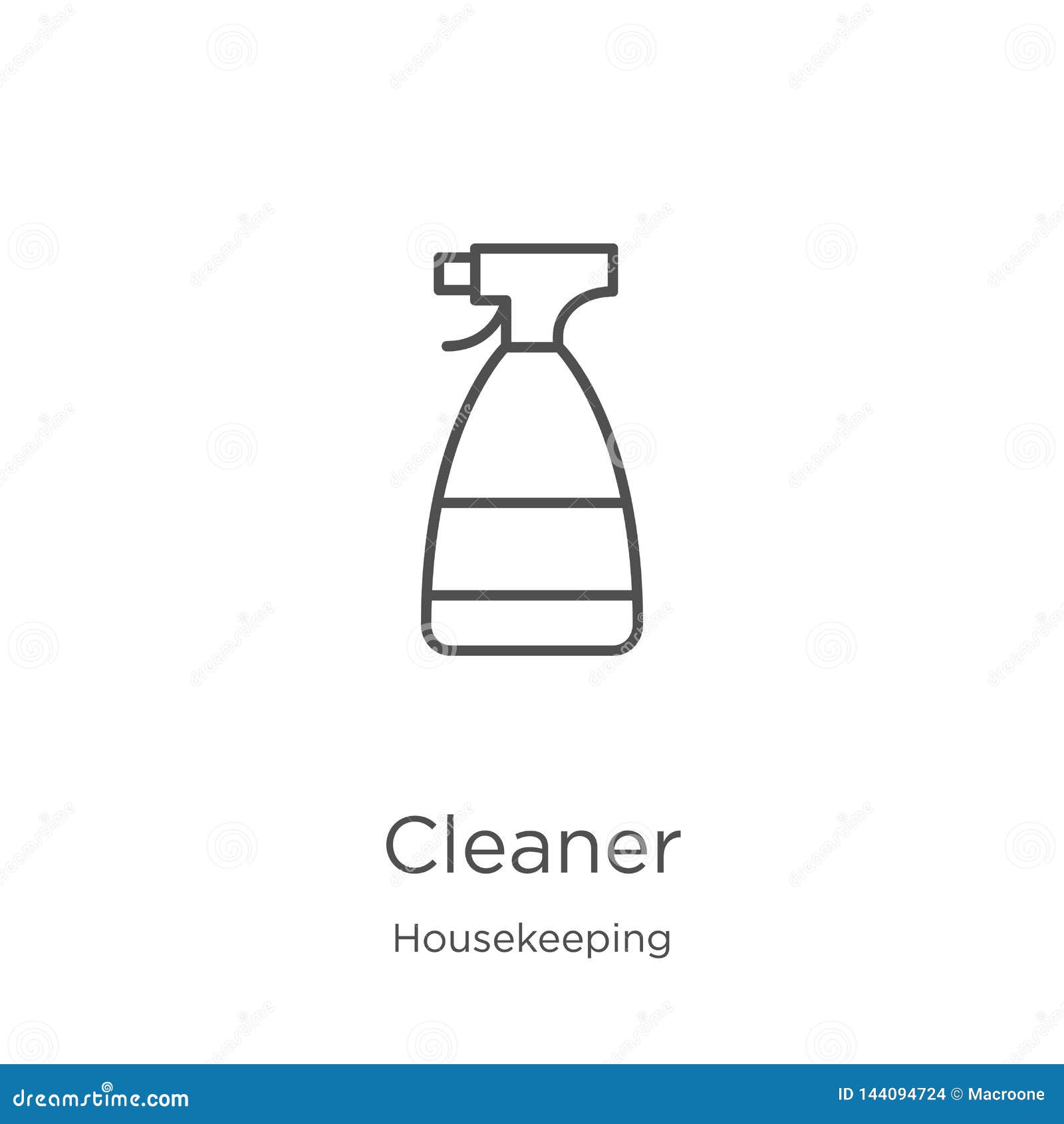 Cleaner Icon Vector from Housekeeping Collection. Thin Line Cleaner ...