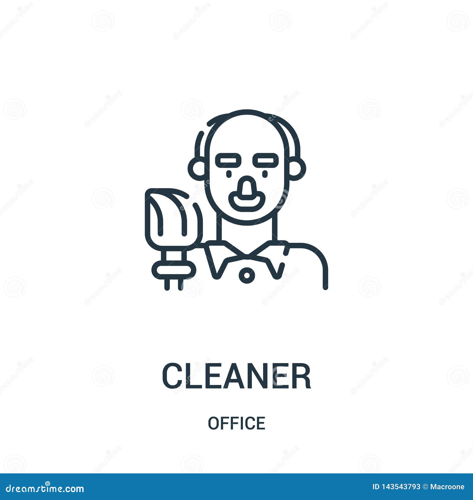 Cleaner Icon Vector from Office Collection. Thin Line Cleaner Outline ...
