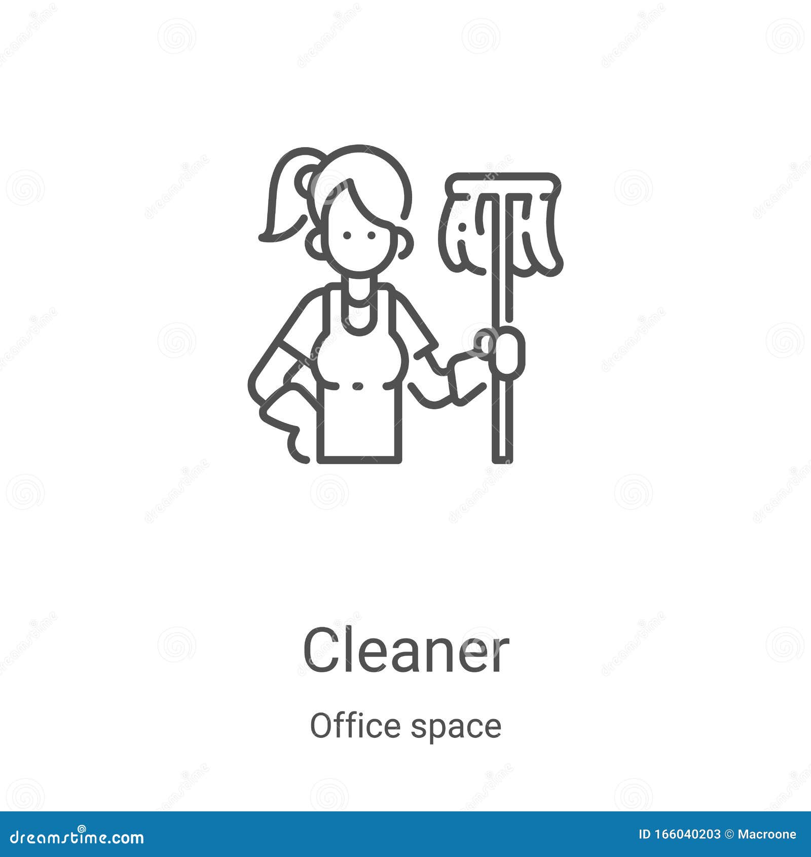 Cleaner Icon Vector from Office Space Collection. Thin Line Cleaner ...