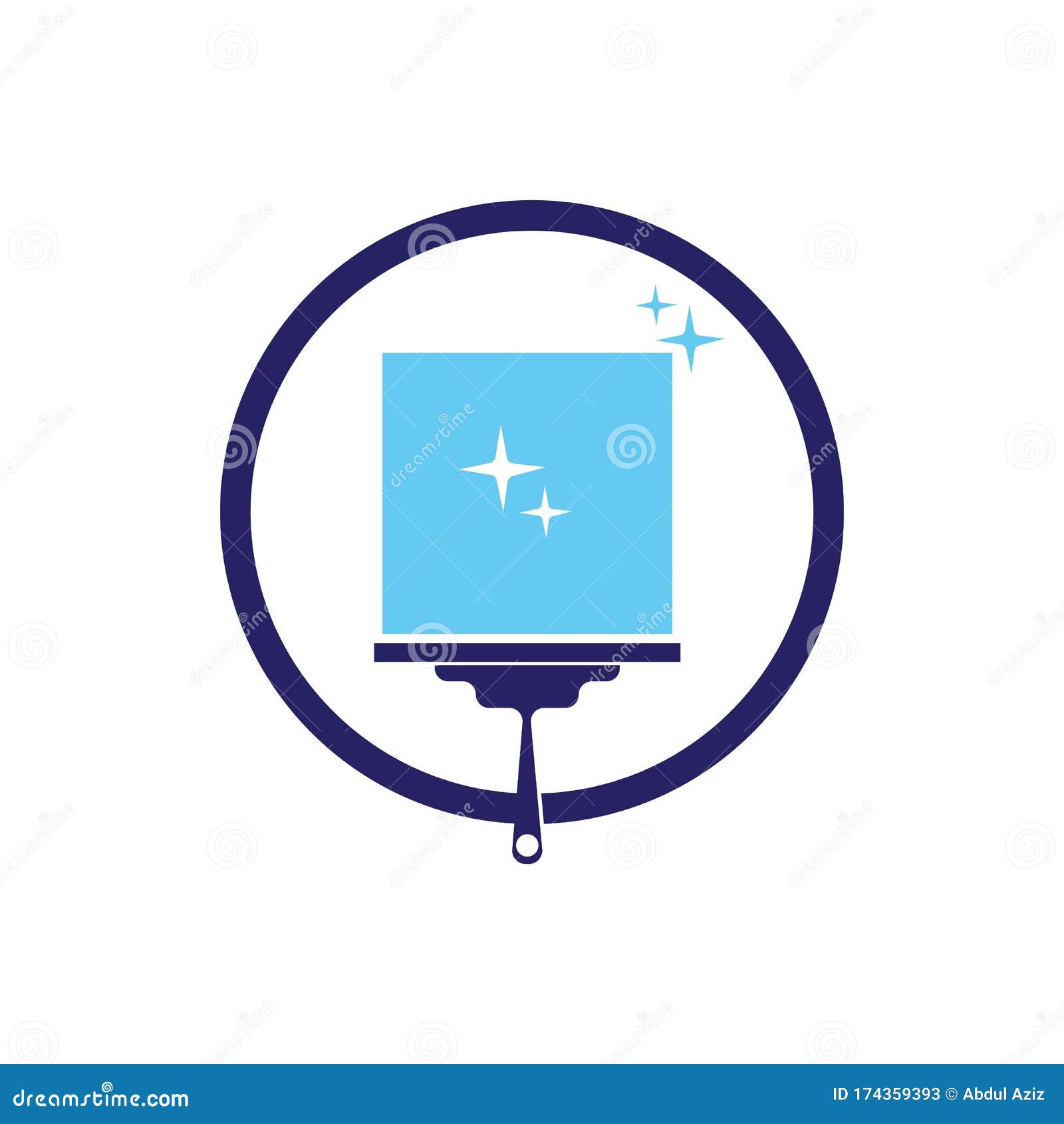 Cleaner logo vector stock vector. Illustration of wash - 174359393