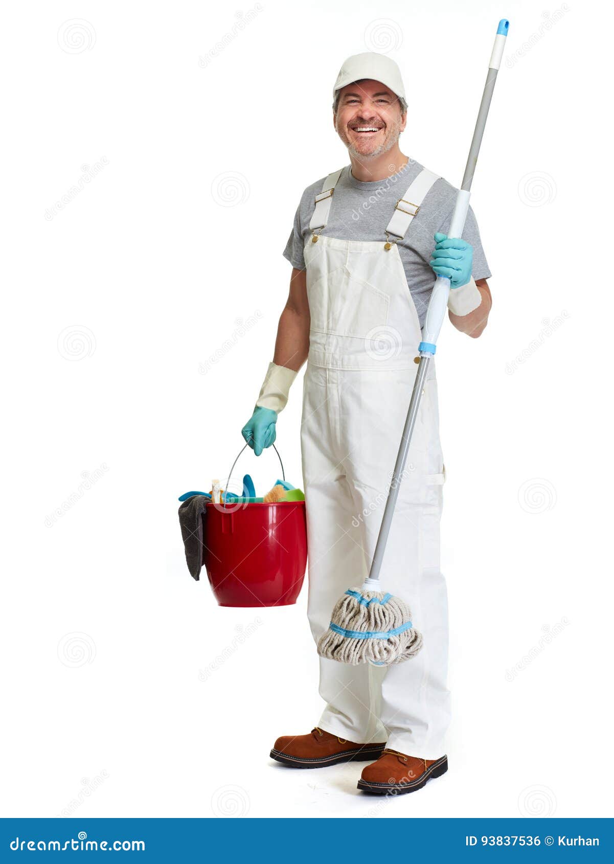 Cleaner man stock photo. Image of cleaner, standing, person - 93837536