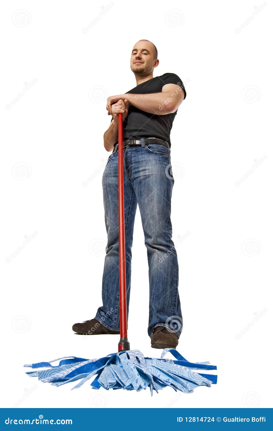 Cleaner portrait stock photo. Image of housekeeper, flooring - 12814724