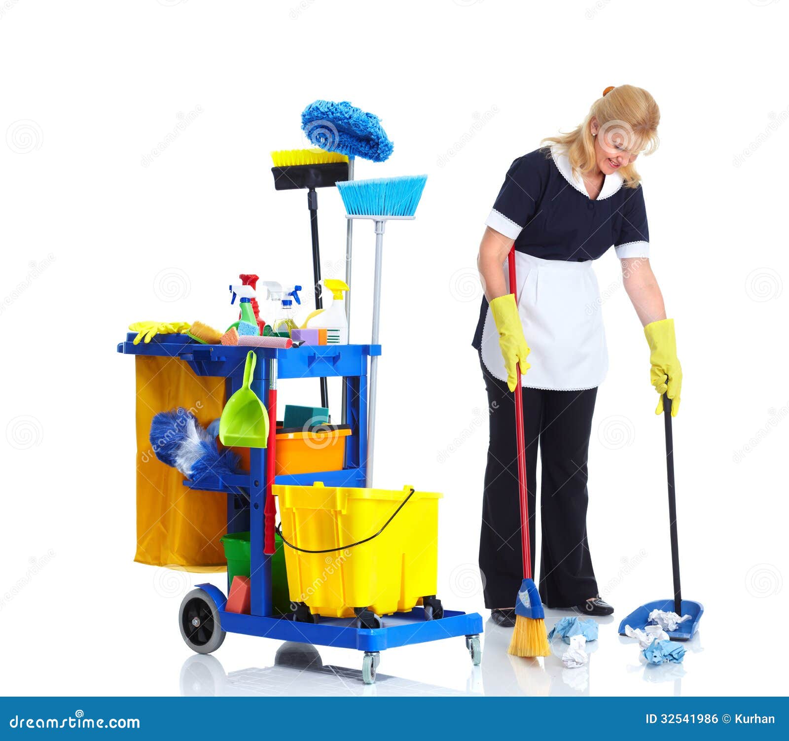 Cleaner. stock photo. Image of home, charlady, caucasian - 32541986