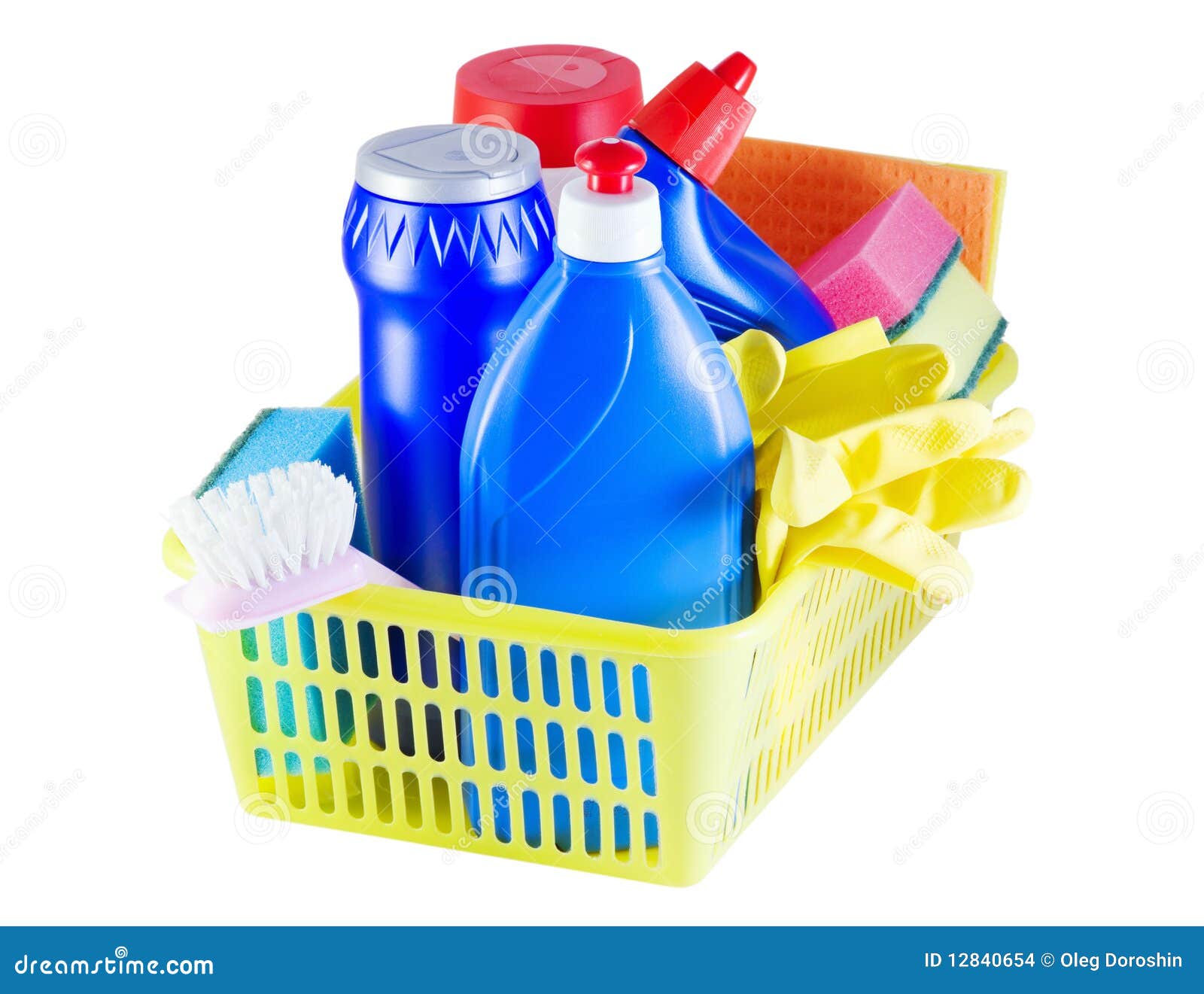 Cleaners in the basket stock photo. Image of housework - 12840654