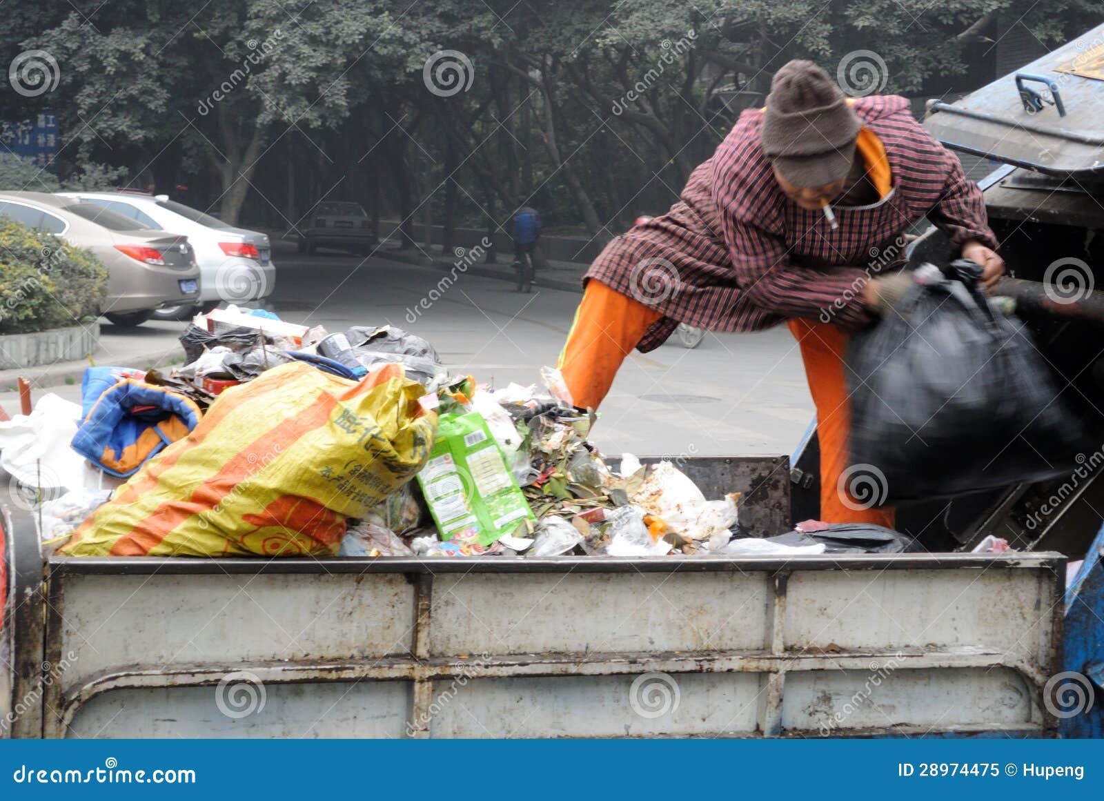 Cleaners are Handling Garbage Editorial Image - Image of asia, clothing ...