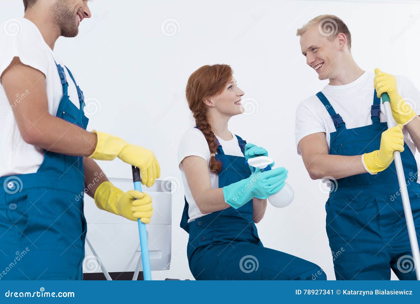 Cleaners having break stock image. Image of women, gloves - 78927341