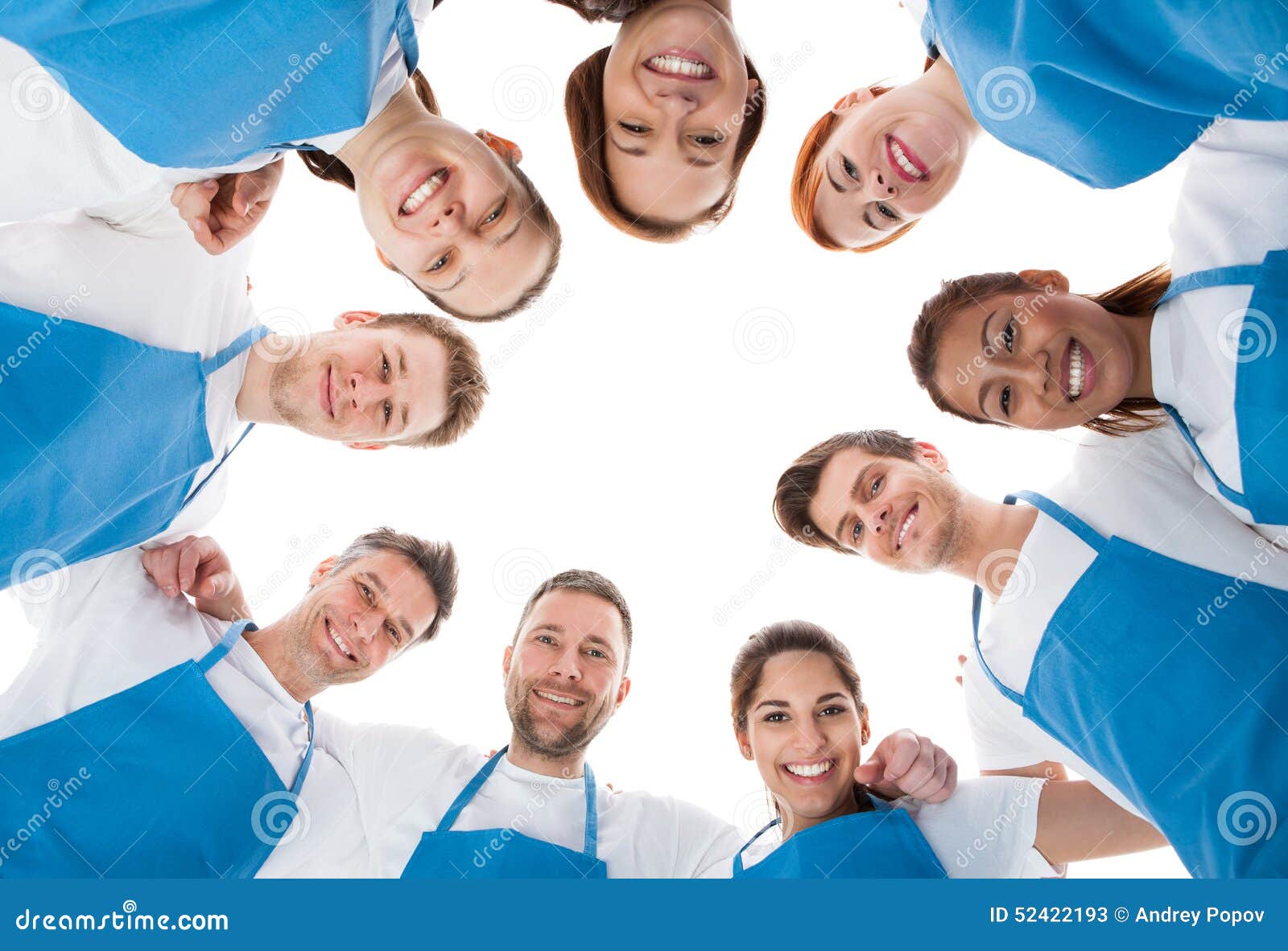 Cleaners Standing in Circle Stock Image - Image of happy, colleagues ...