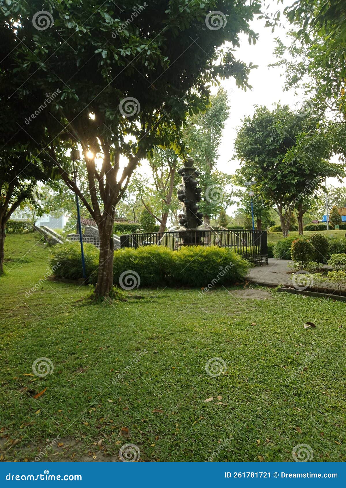 The cleanest green park stock image. Image of indonesia - 261781721