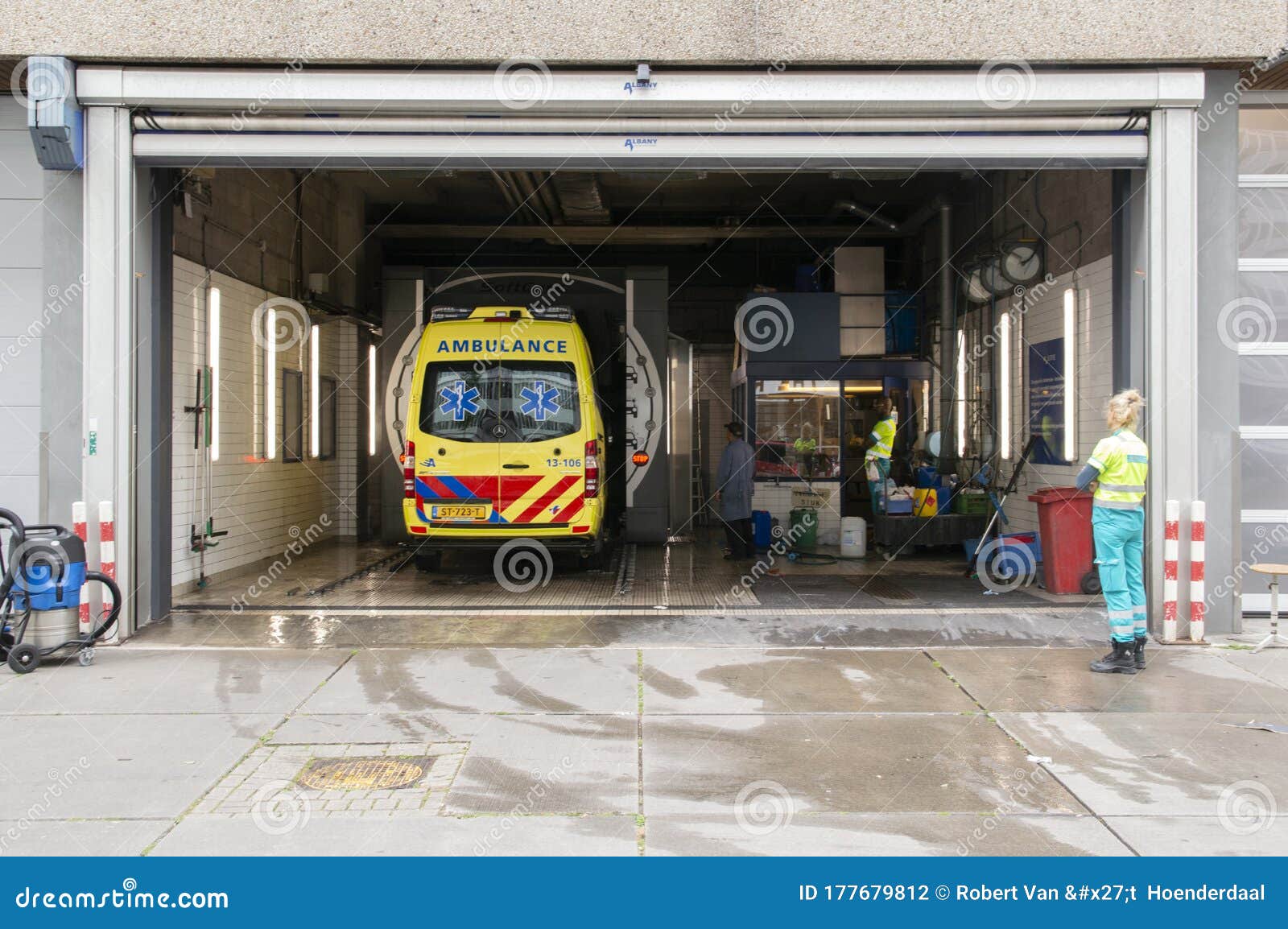 Cleaning an Ambulance at Amsterdam the Netherlands 2019 Editorial ...
