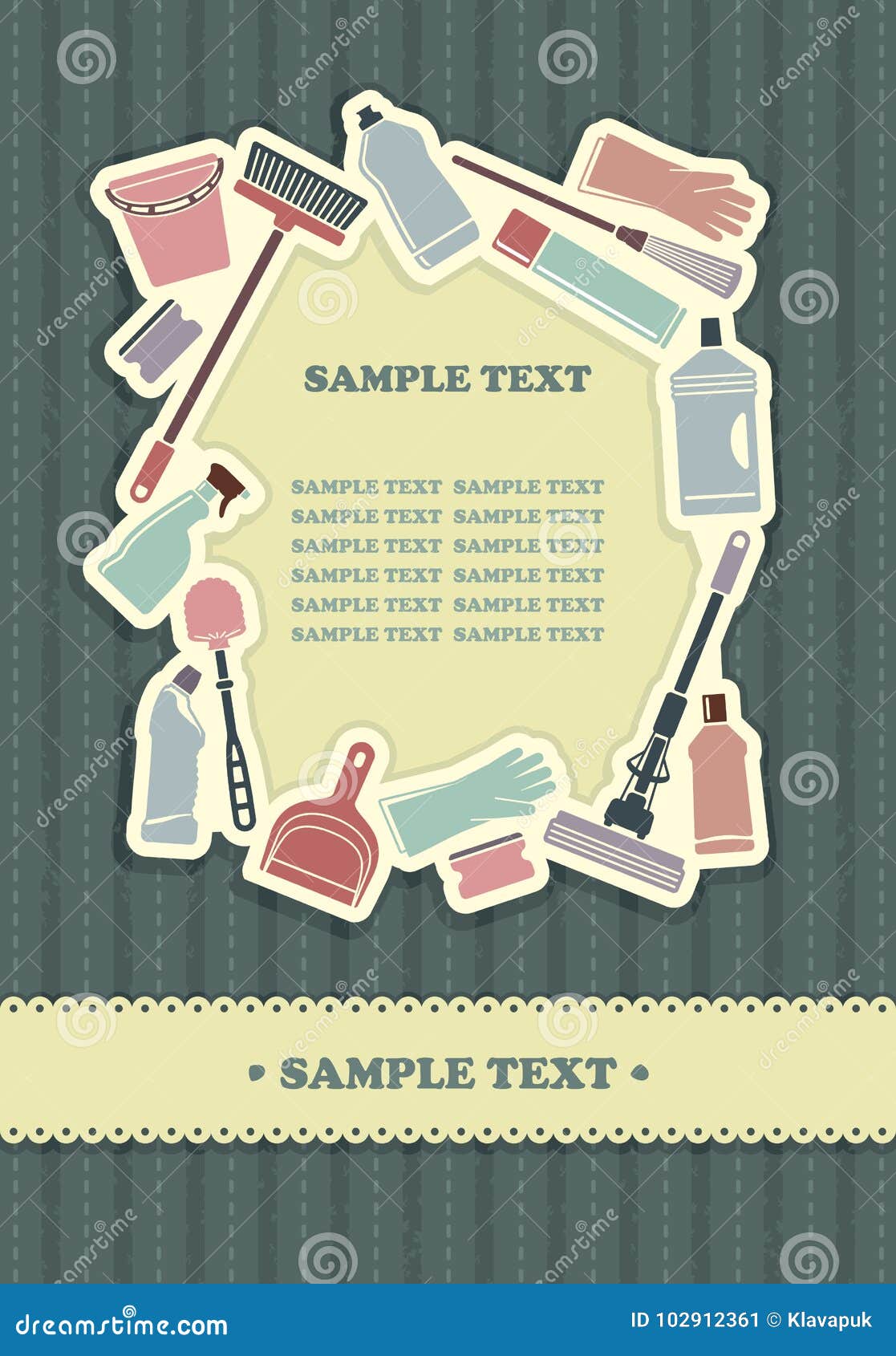 Cleaning Background. Vector Illustration Stock Vector - Illustration of ...