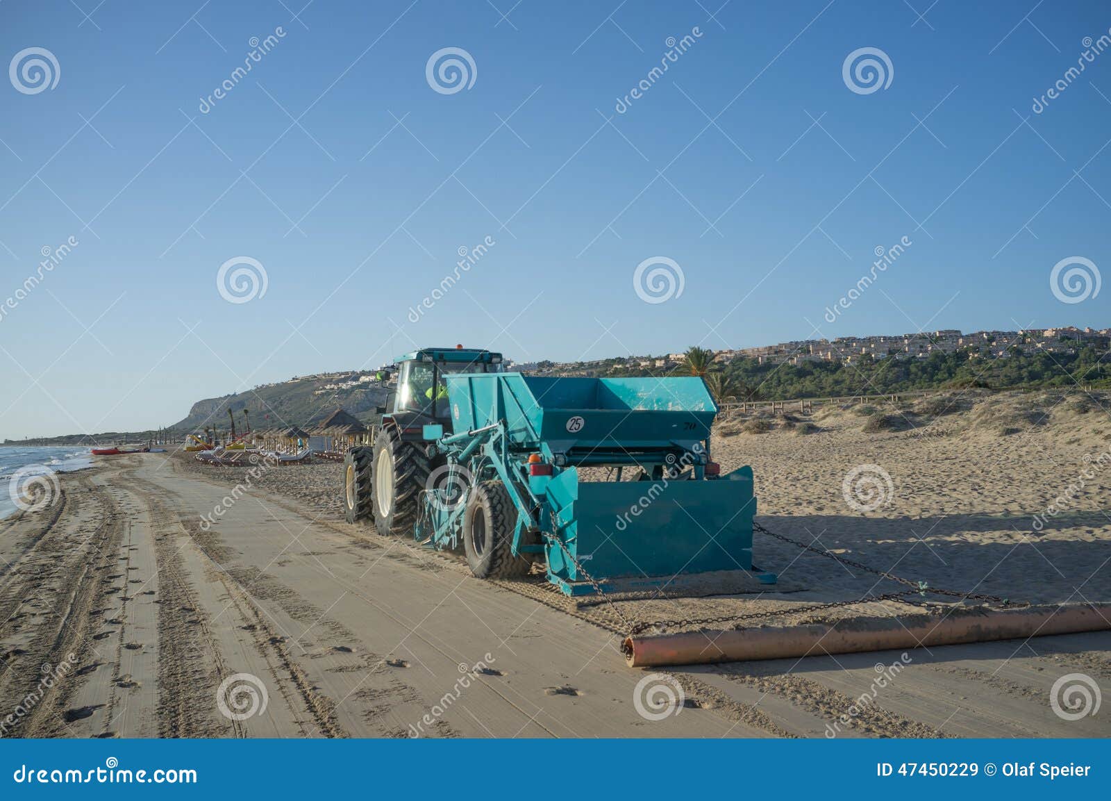 Cleaning the beach stock image. Image of equipment, shoreline - 47450229