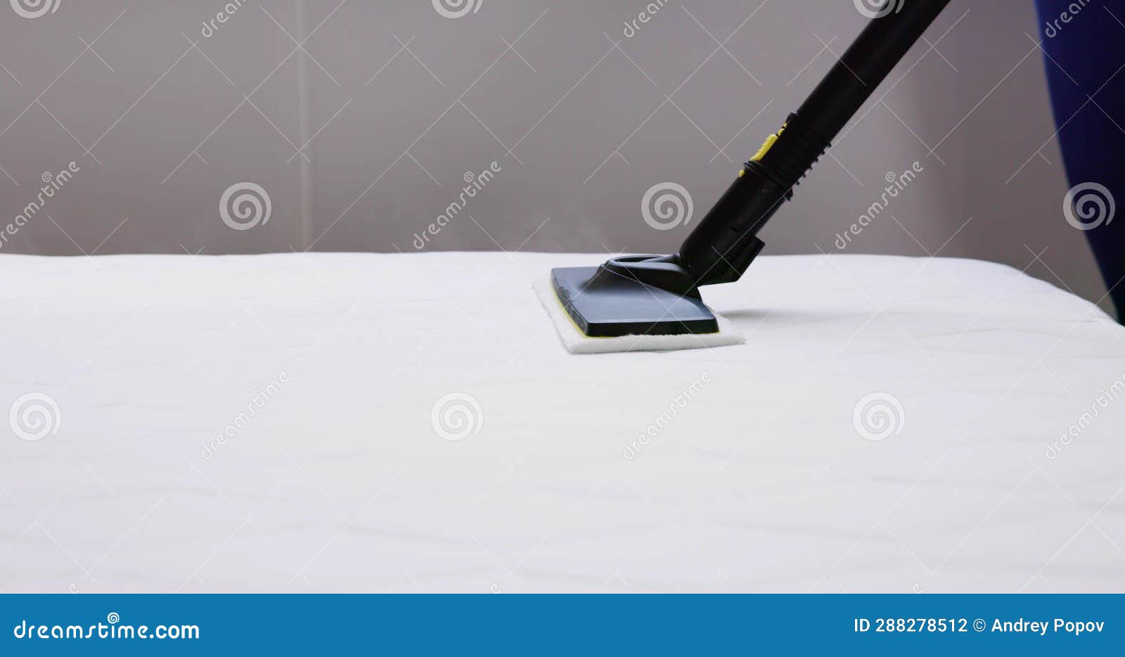 Cleaning Bed Mattress with Steam Machine Stock Photo - Image of service ...