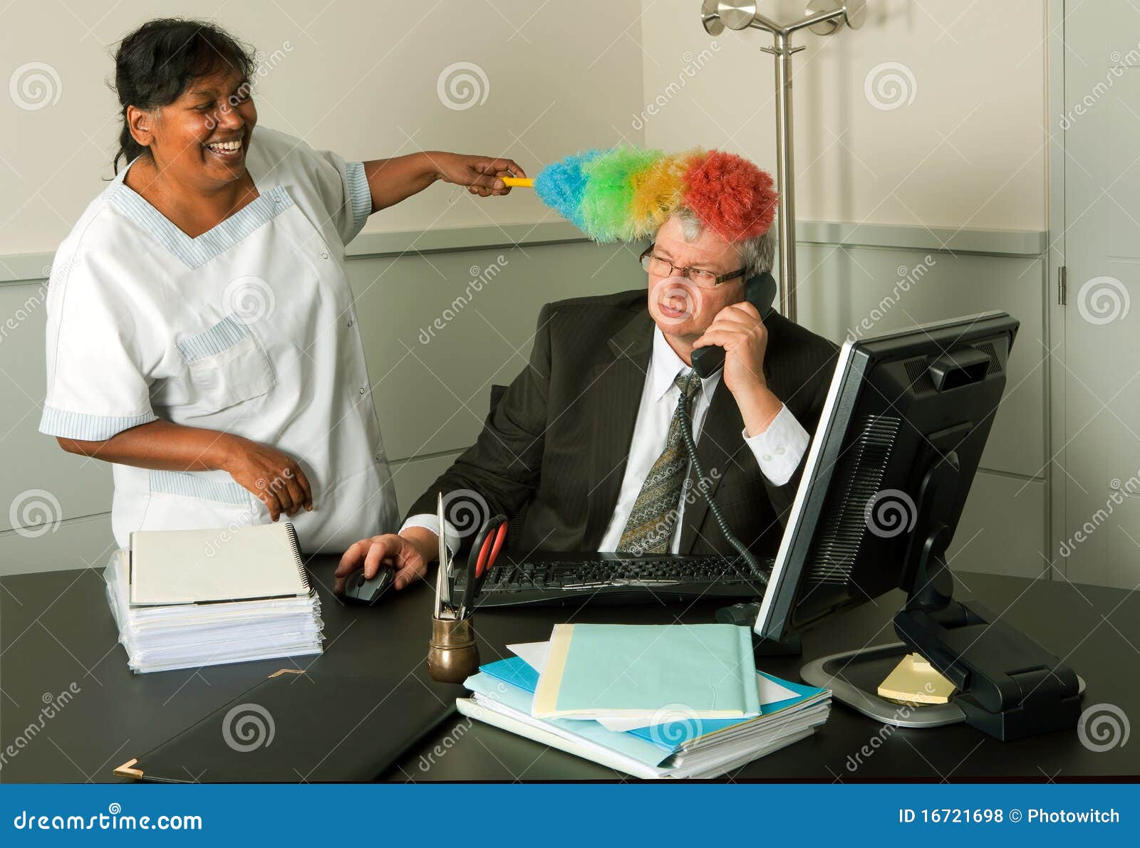 Cleaning the boss stock photo. Image of feather, cleaning - 16721698