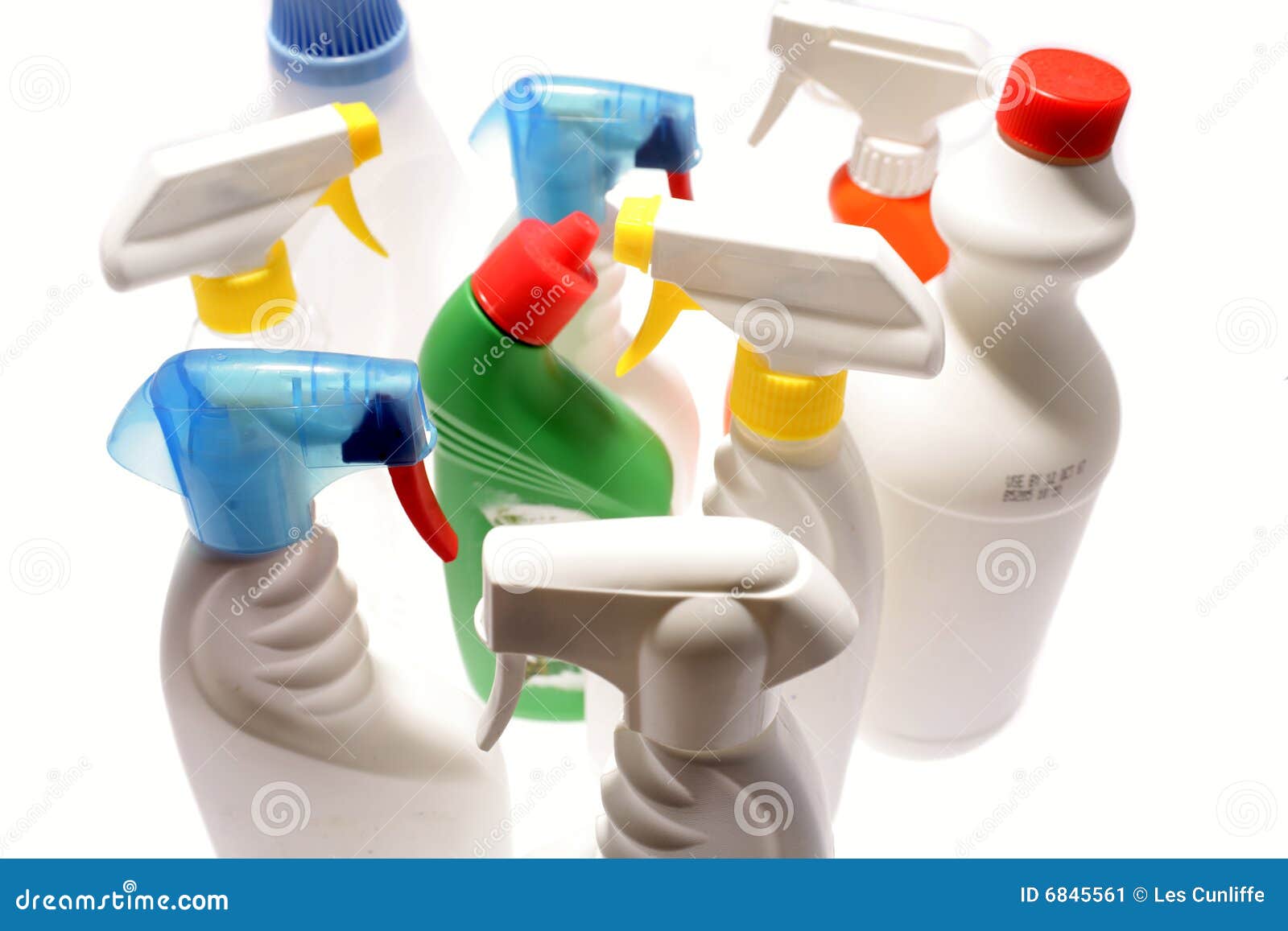Cleaning bottles stock image. Image of products, label - 6845561
