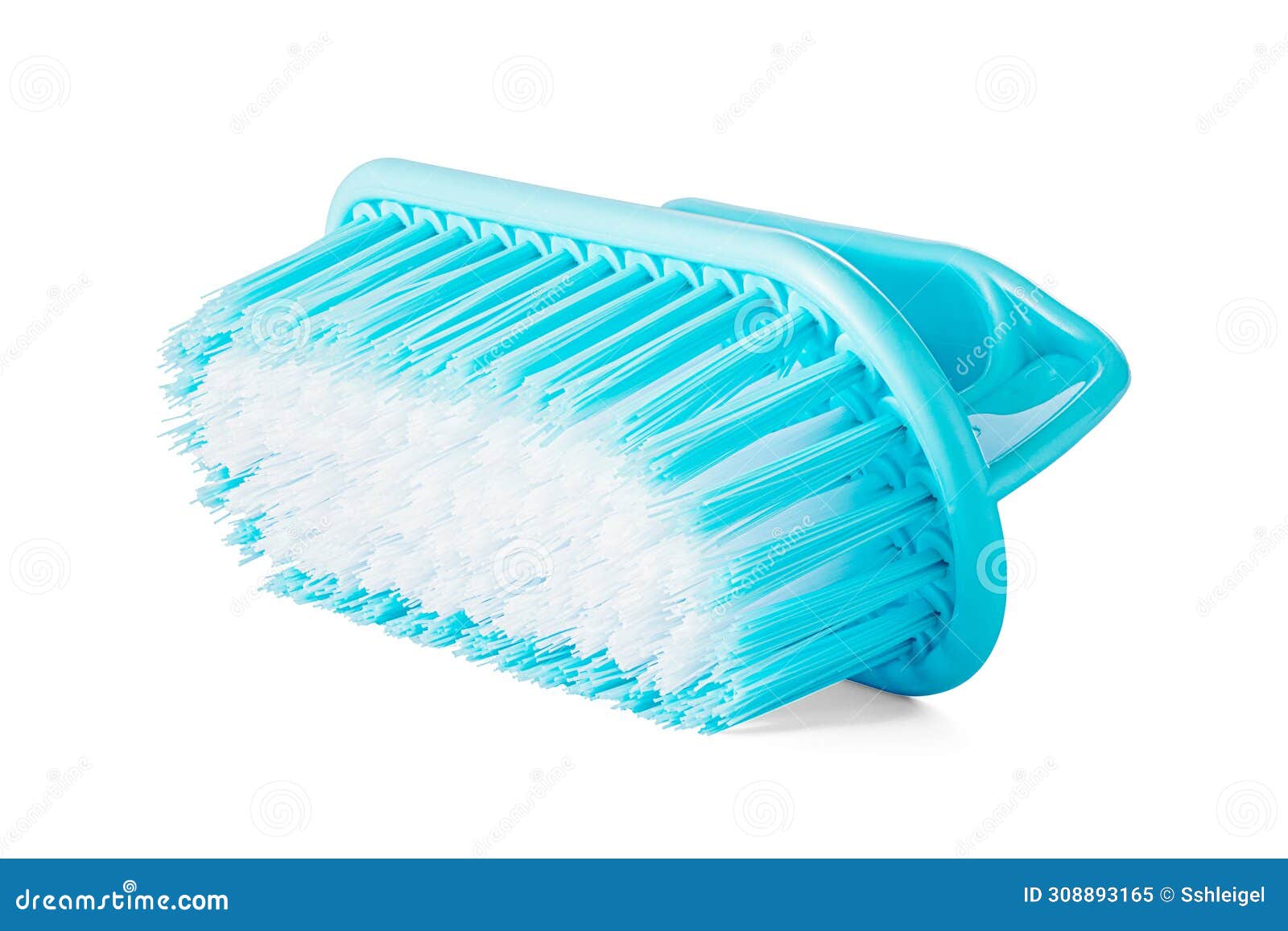 Cleaning Brush Blue Isolated on White Background. Low Angle View Stock ...