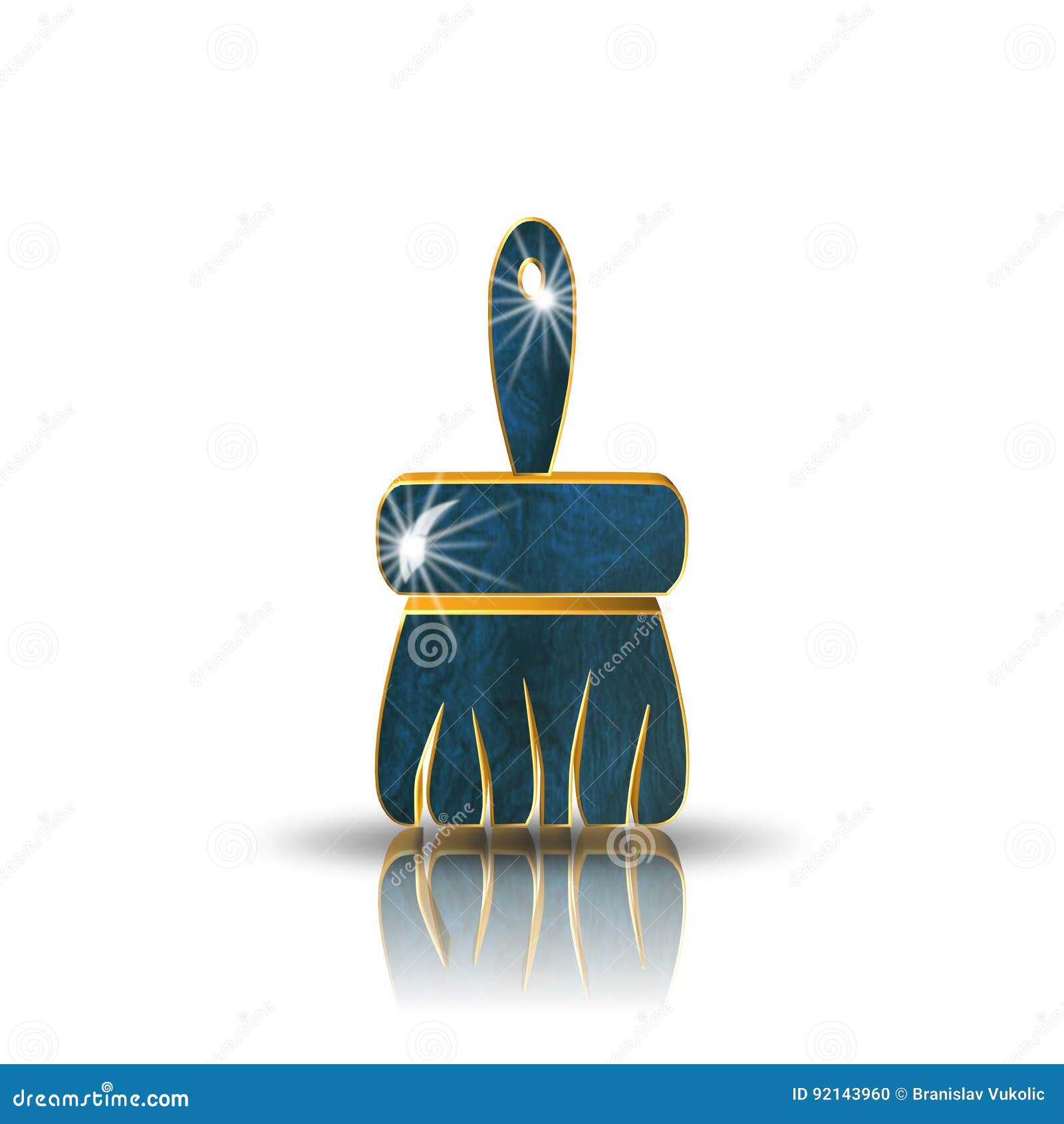 Cleaning Brush,icon,sing,3D Illustration Stock Illustration ...