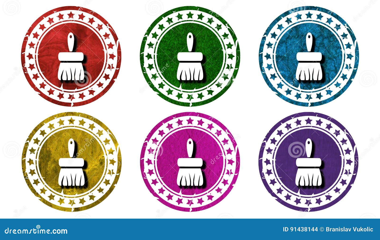 Cleaning Brush Icon,sing,illustration Stock Illustration - Illustration ...