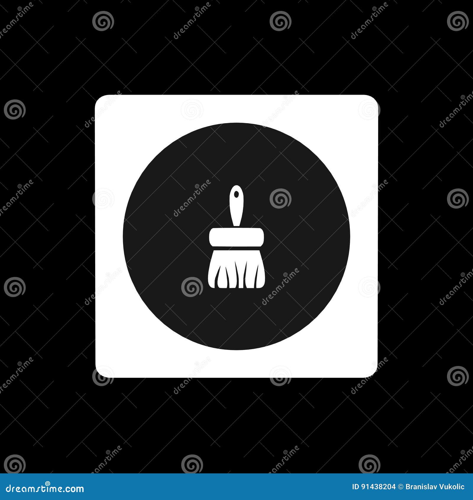 Cleaning Brush Icon,sing,illustration Stock Illustration - Illustration ...