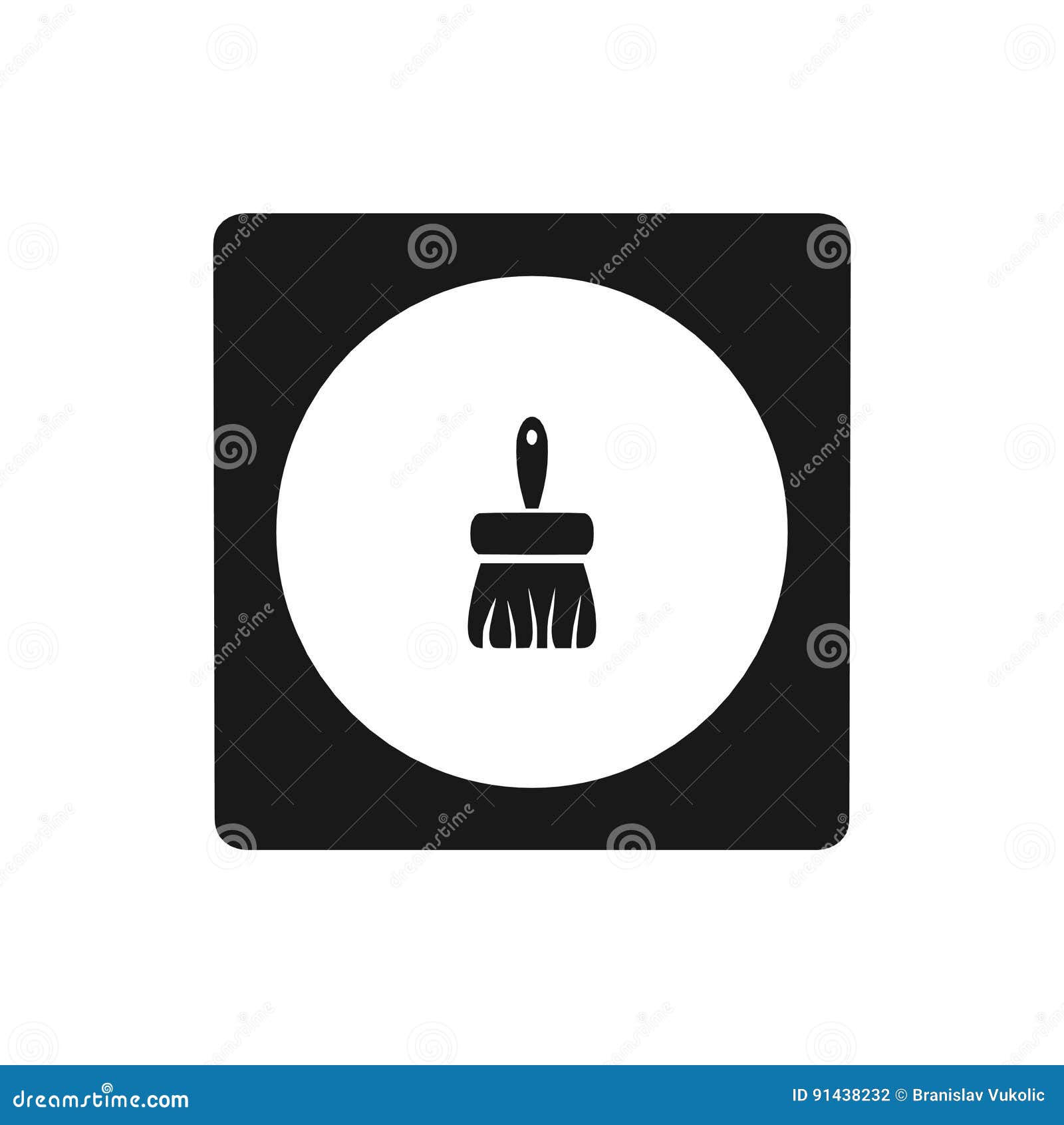 Cleaning Brush Icon,sing,illustration Stock Illustration - Illustration ...