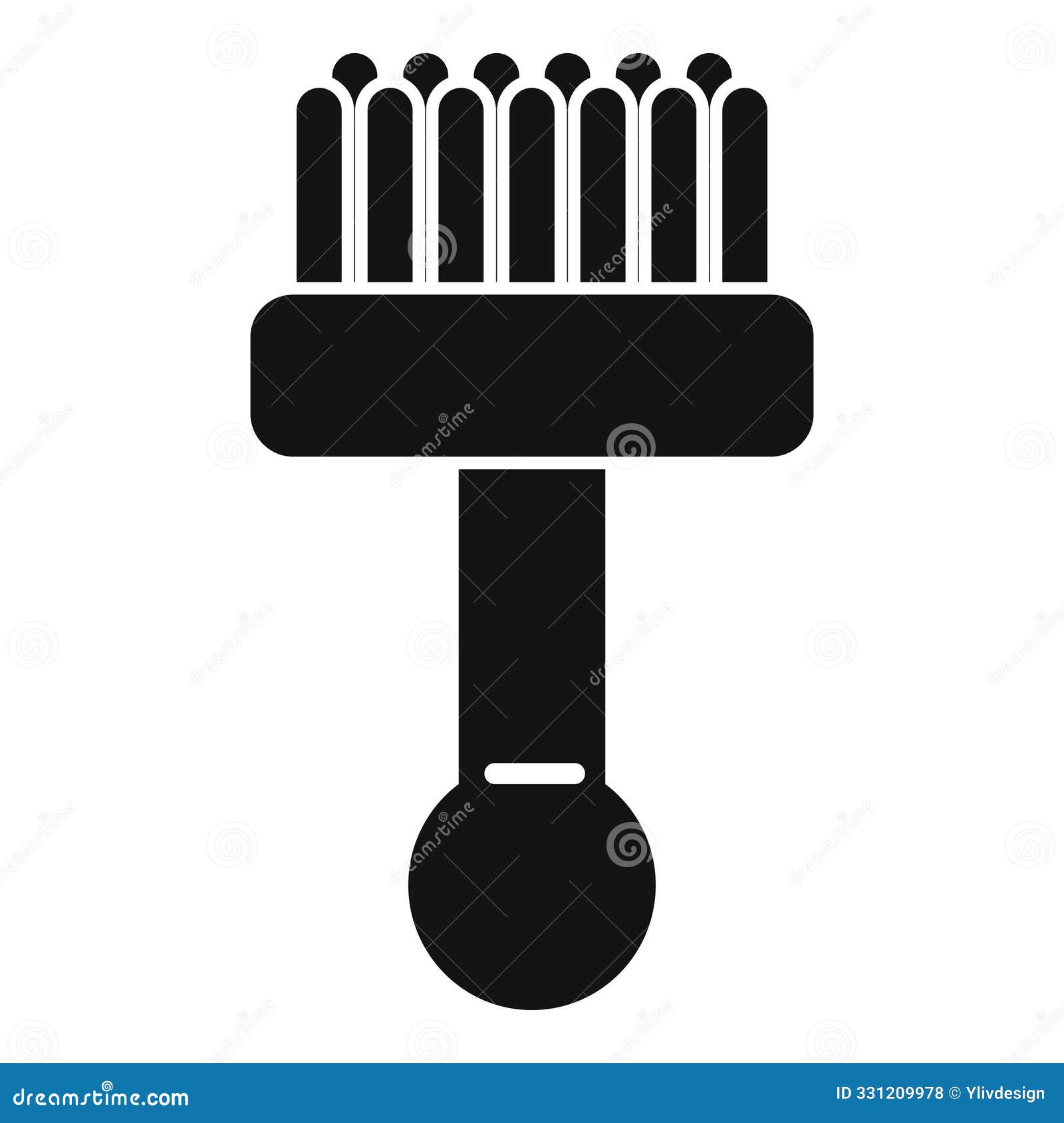 Cleaning Brush with Round Handle for Deep Cleaning Stock Illustration ...