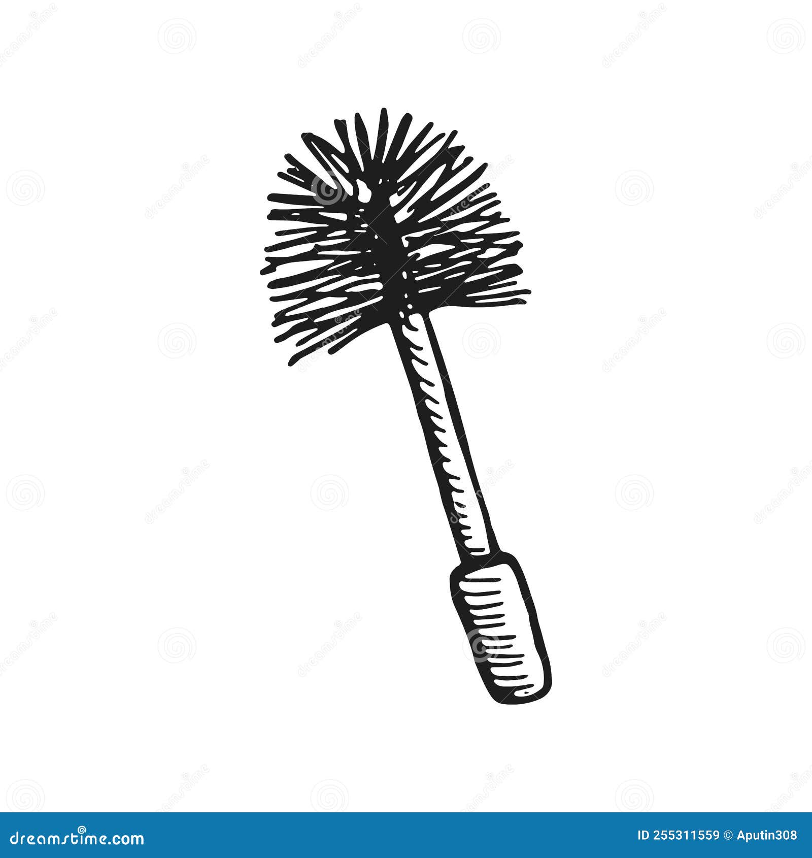 Cleaning Brush Vector. Sketch Isolated Stock Vector - Illustration of ...