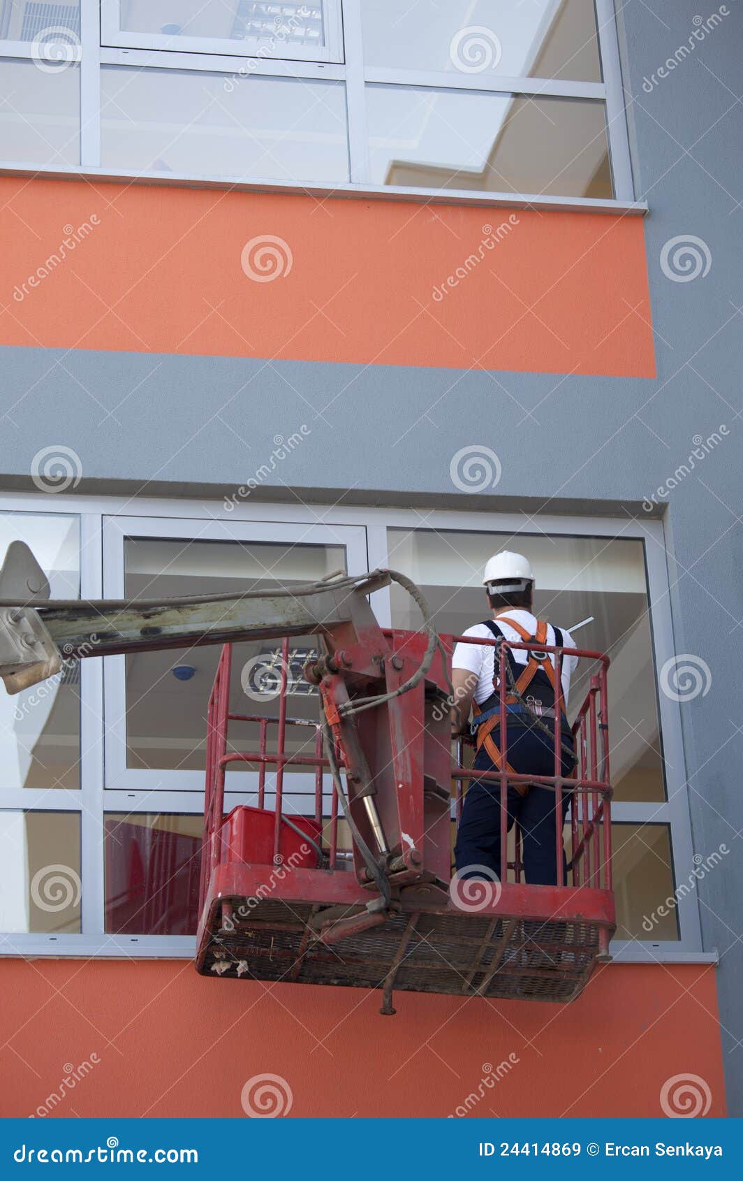 Cleaning building windows stock image. Image of city - 24414869