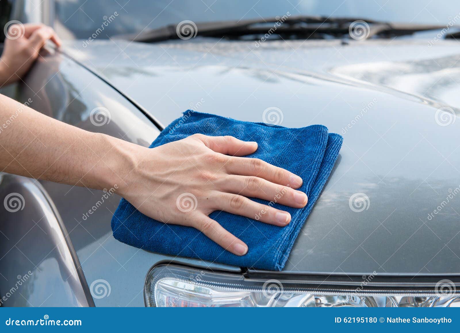 Cleaning the Car with Microfiber Cloth Stock Photo - Image of auto ...