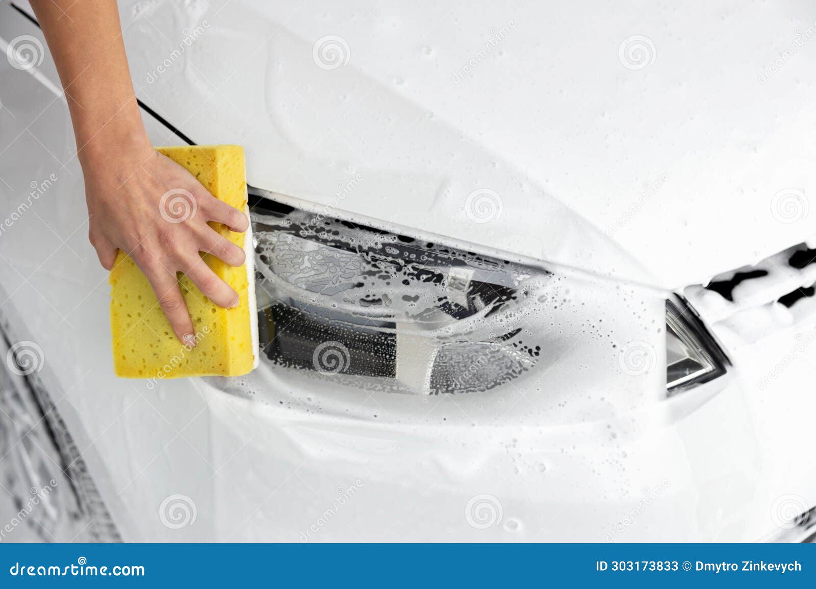 Close Up of a Womans Hand Cleaning the Car Stock Image - Image of ...