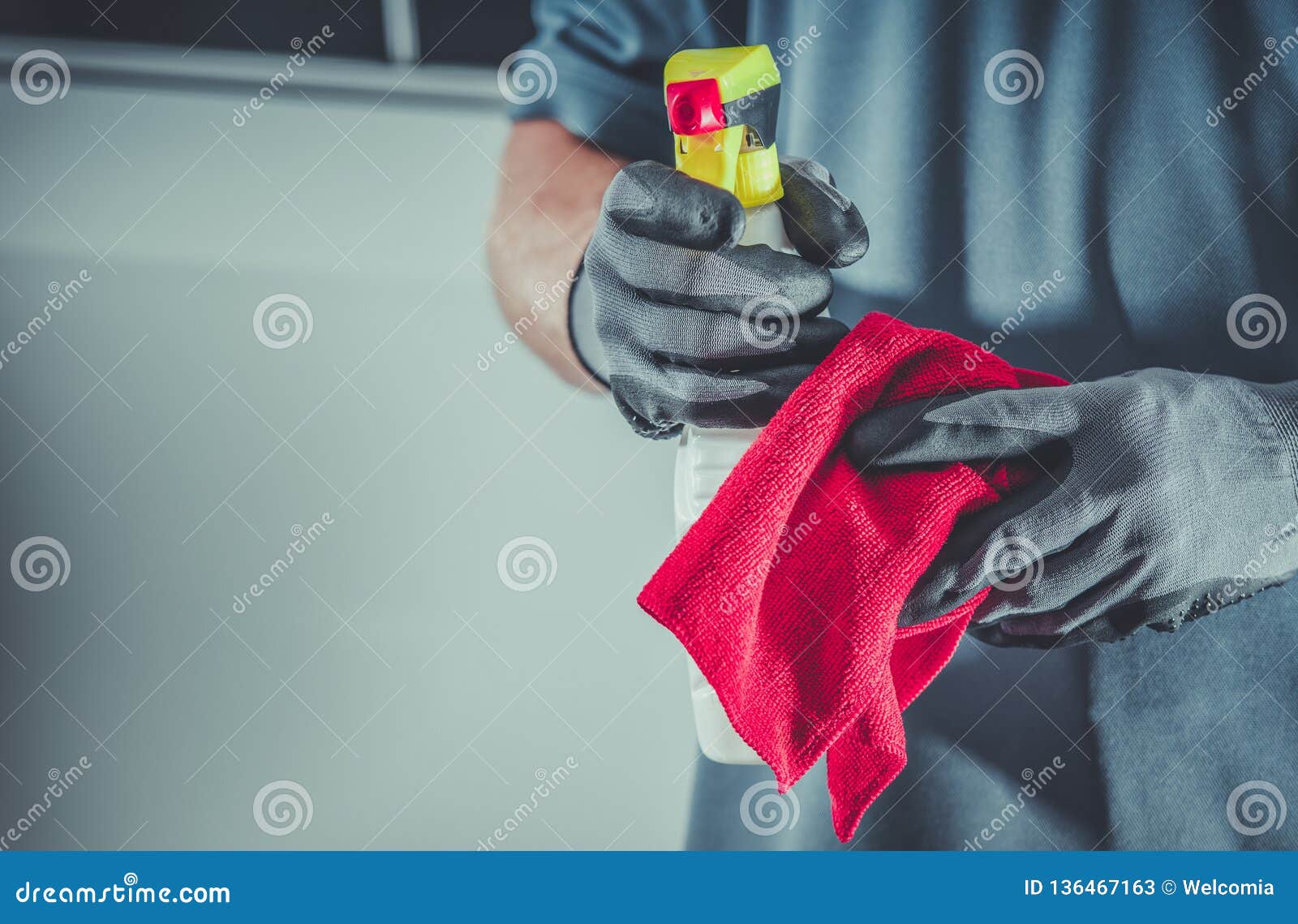 Cleaning Cloth and Detergent Stock Image - Image of cleaner, liquid ...
