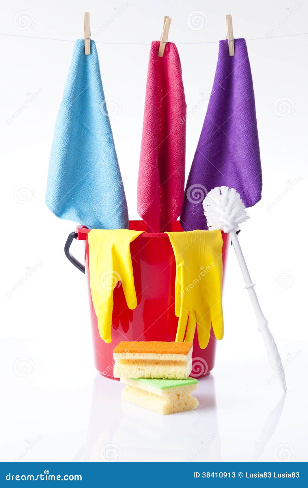 Cleaning Cloths and Cleaning Detergents Stock Image - Image of fresh ...