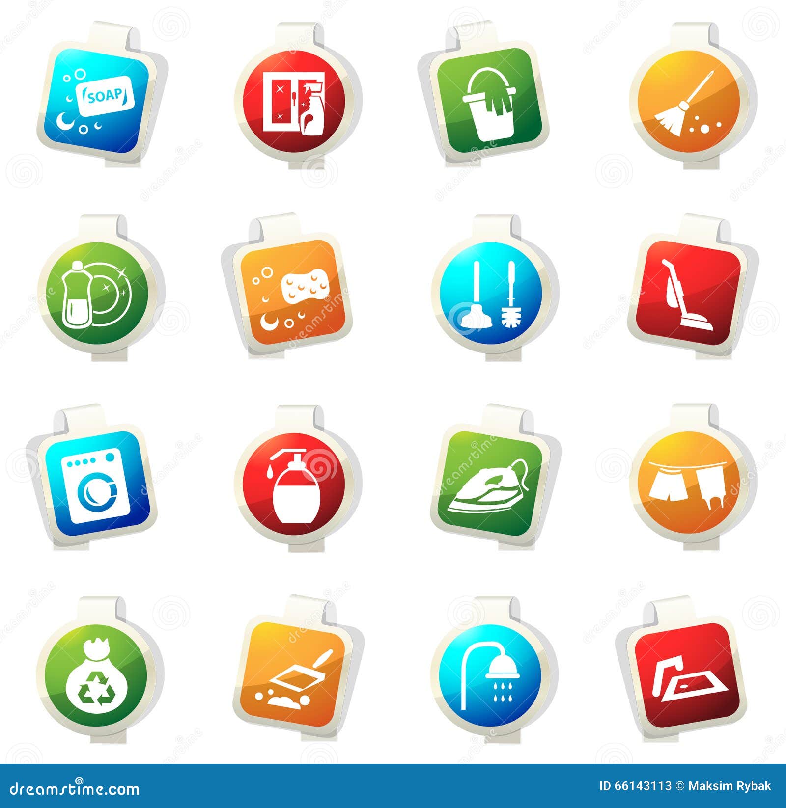 Cleaning company icons set stock vector. Illustration of cleaner - 66143113