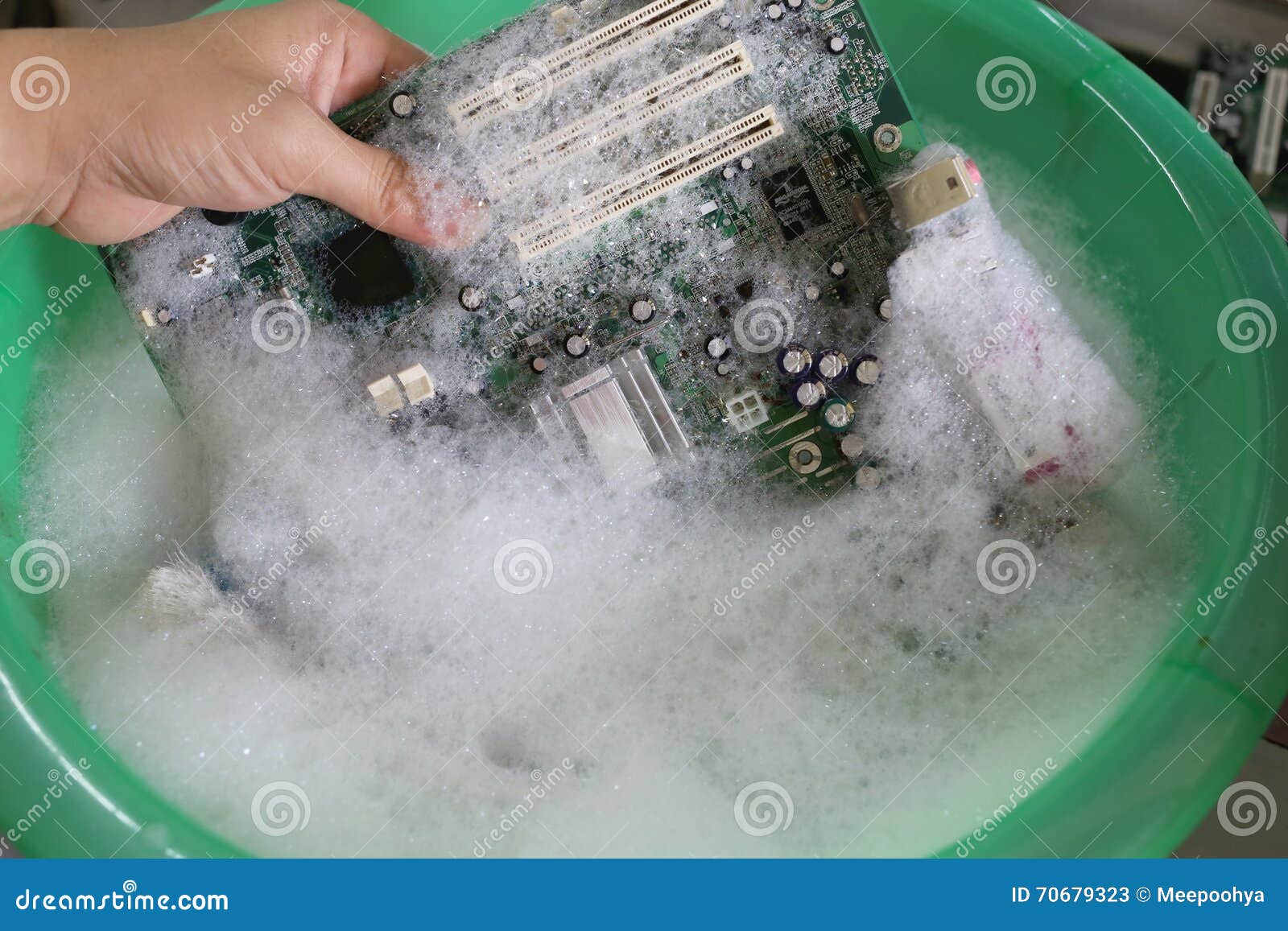 Cleaning Computer Motherboard. Stock Image - Image of cleaning ...