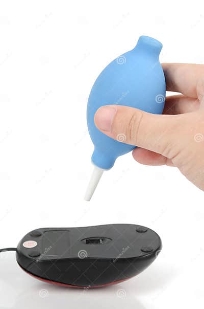 Cleaning computer mouse stock photo. Image of clean, hand - 24843196