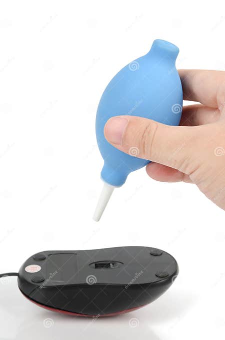 Cleaning computer mouse stock photo. Image of clean, hand - 24843196