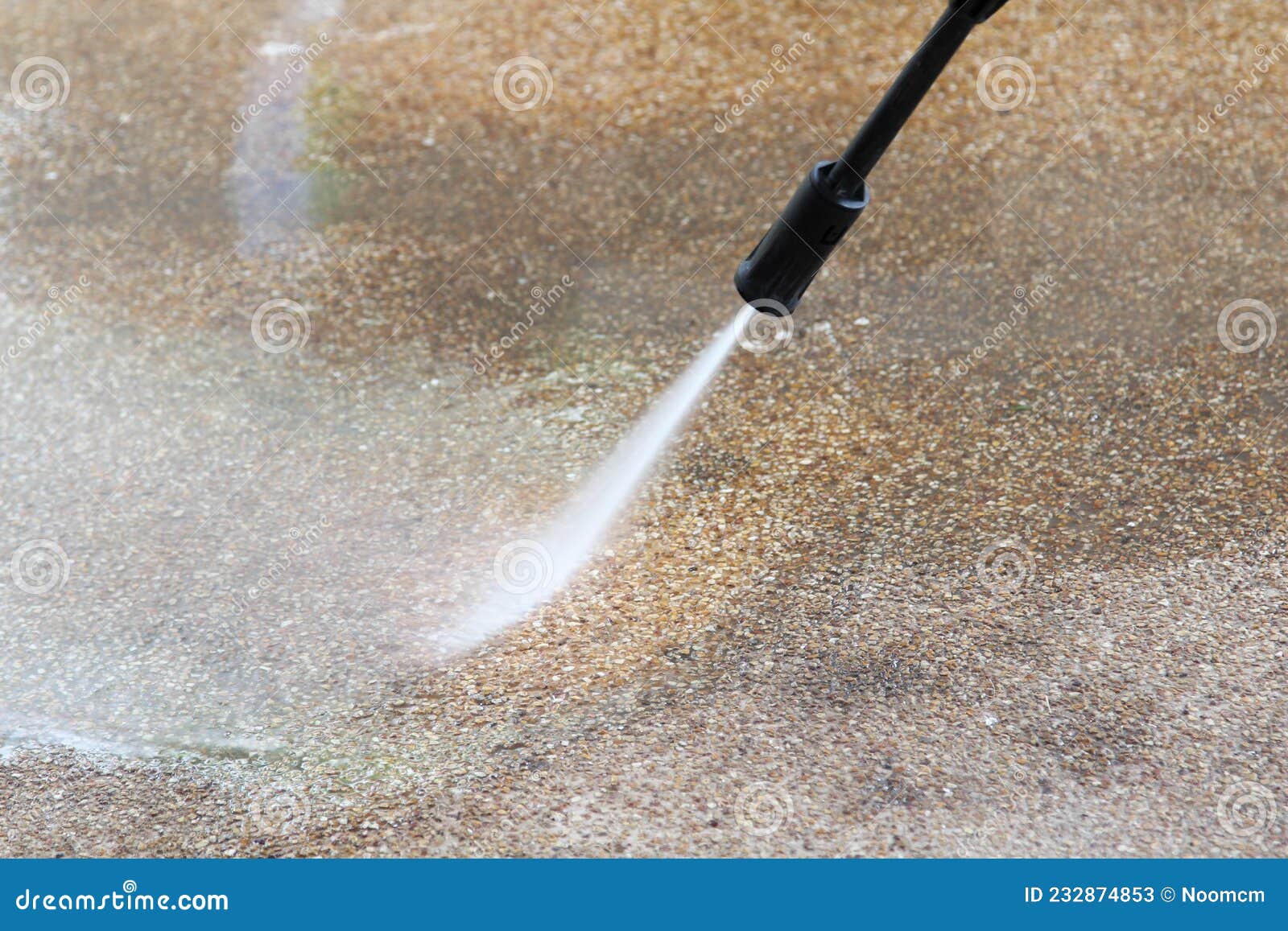 Cleaning the Floor by Water Jet Stock Image - Image of high, soil ...