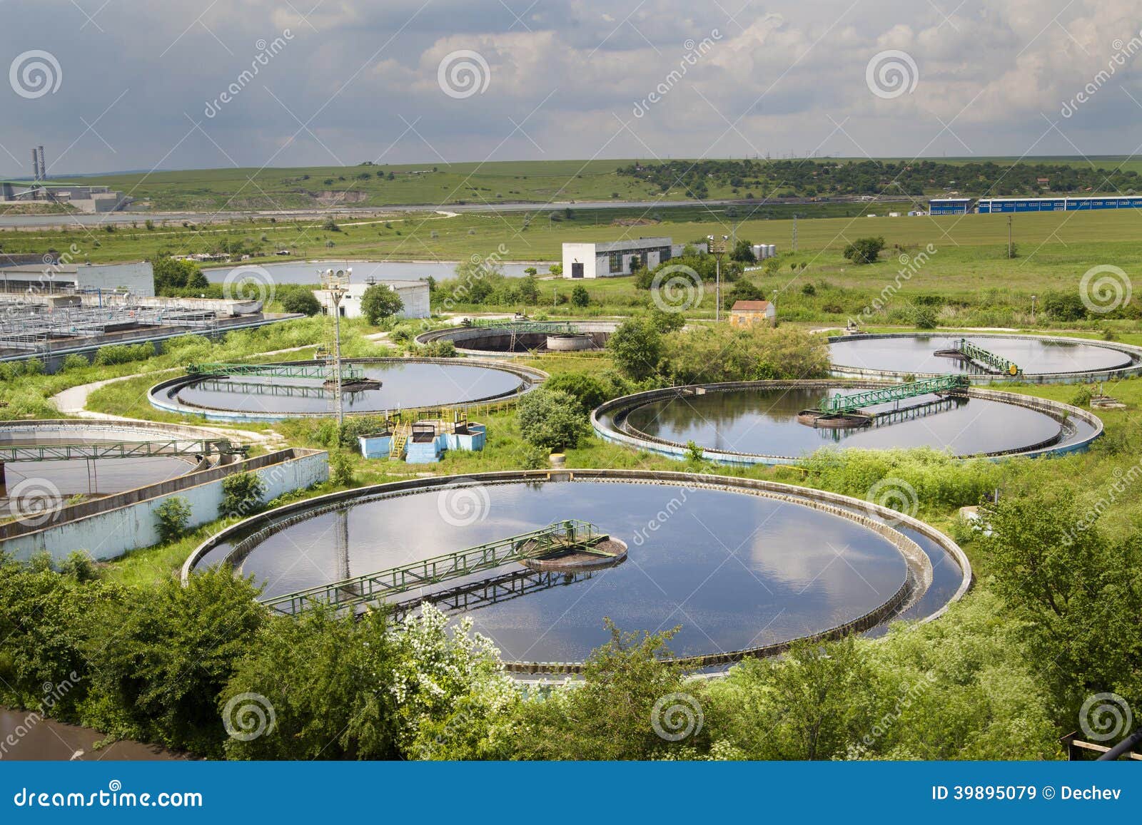 Cleaning Construction for a Sewage Treatment Stock Image - Image of ...