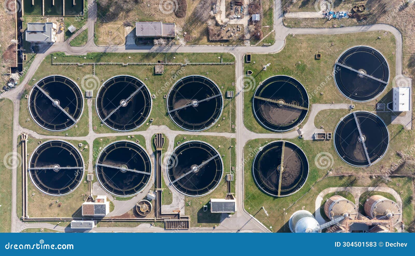 Cleaning Construction for a Sewage Treatment. Wastewater Treatment ...