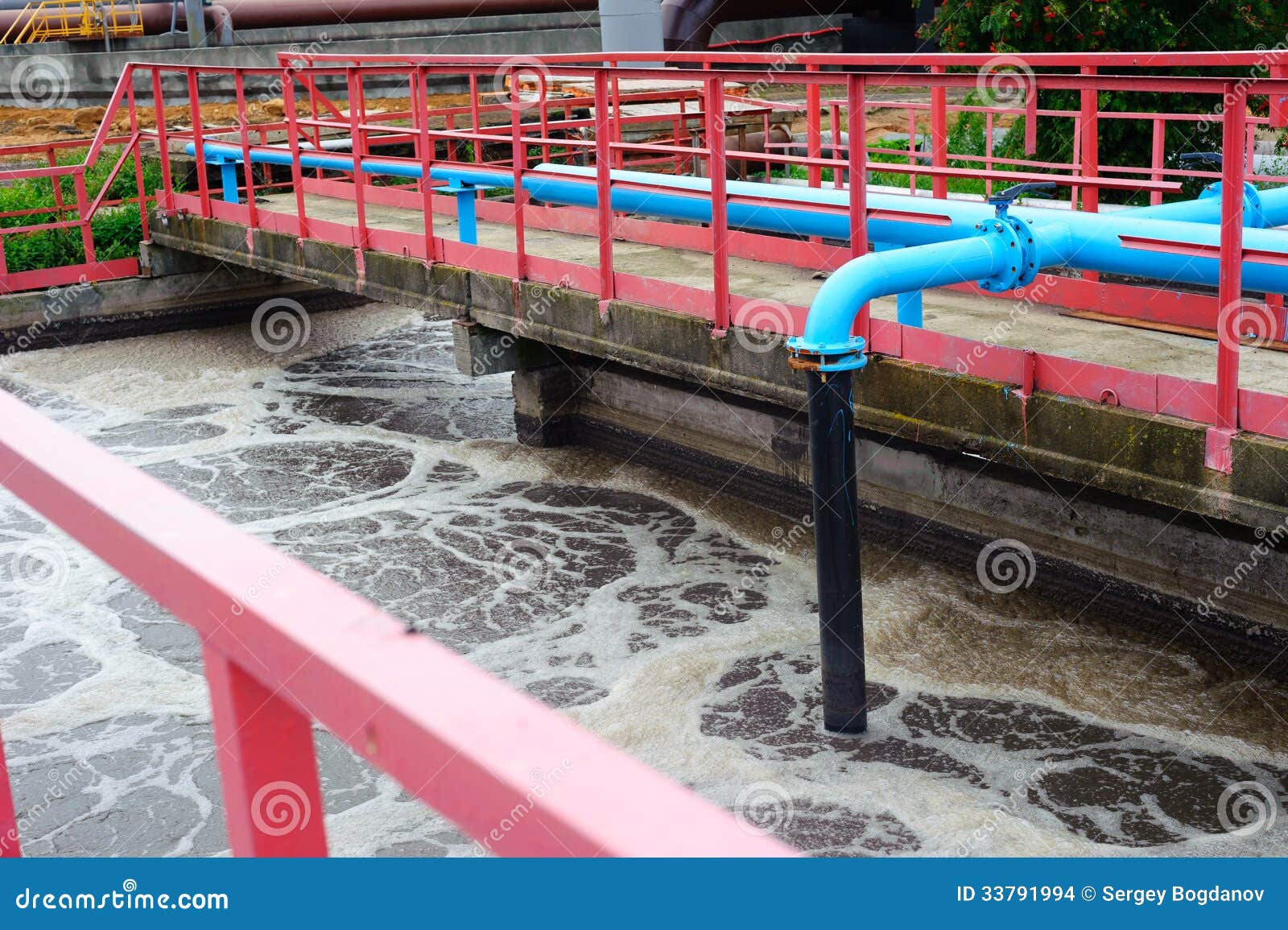 Cleaning Construction for a Sewage Treatment Stock Photo - Image of ...