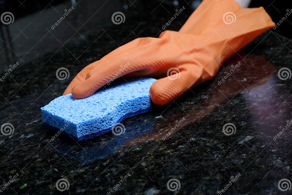 Cleaning Counter stock image. Image of female, equipment - 4829147