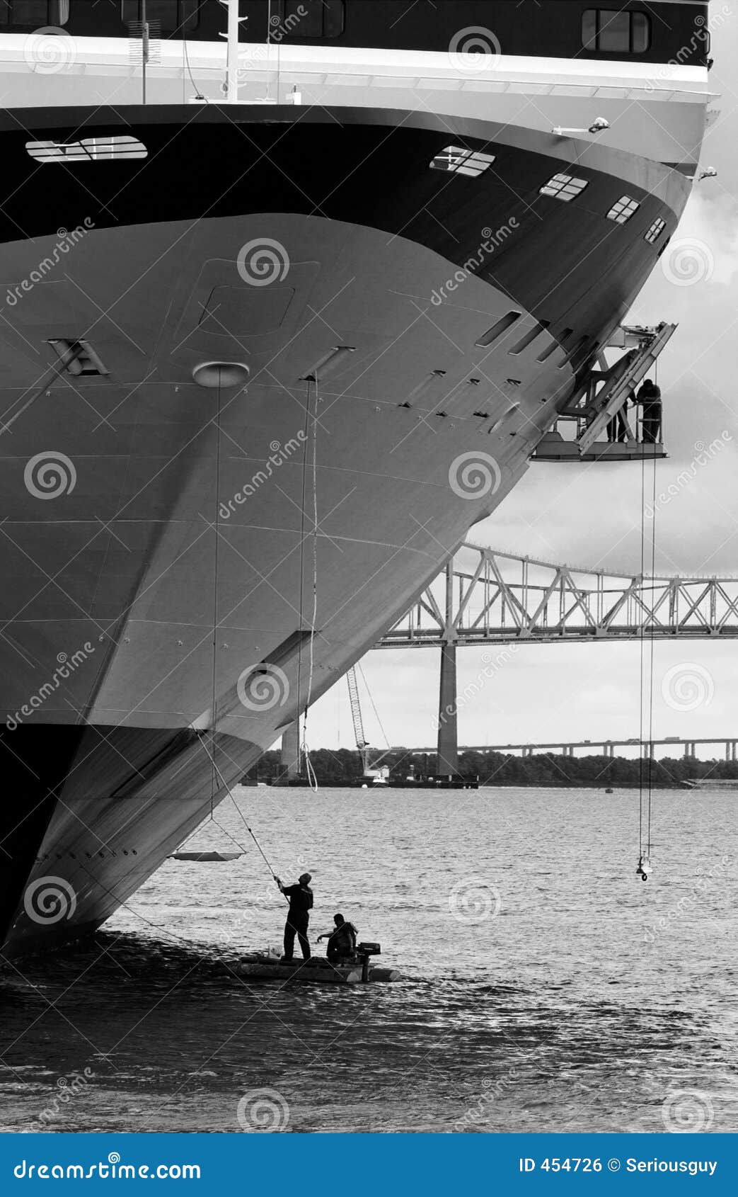 Cleaning a cruise ship stock photo. Image of cleaning, waterfront - 454726